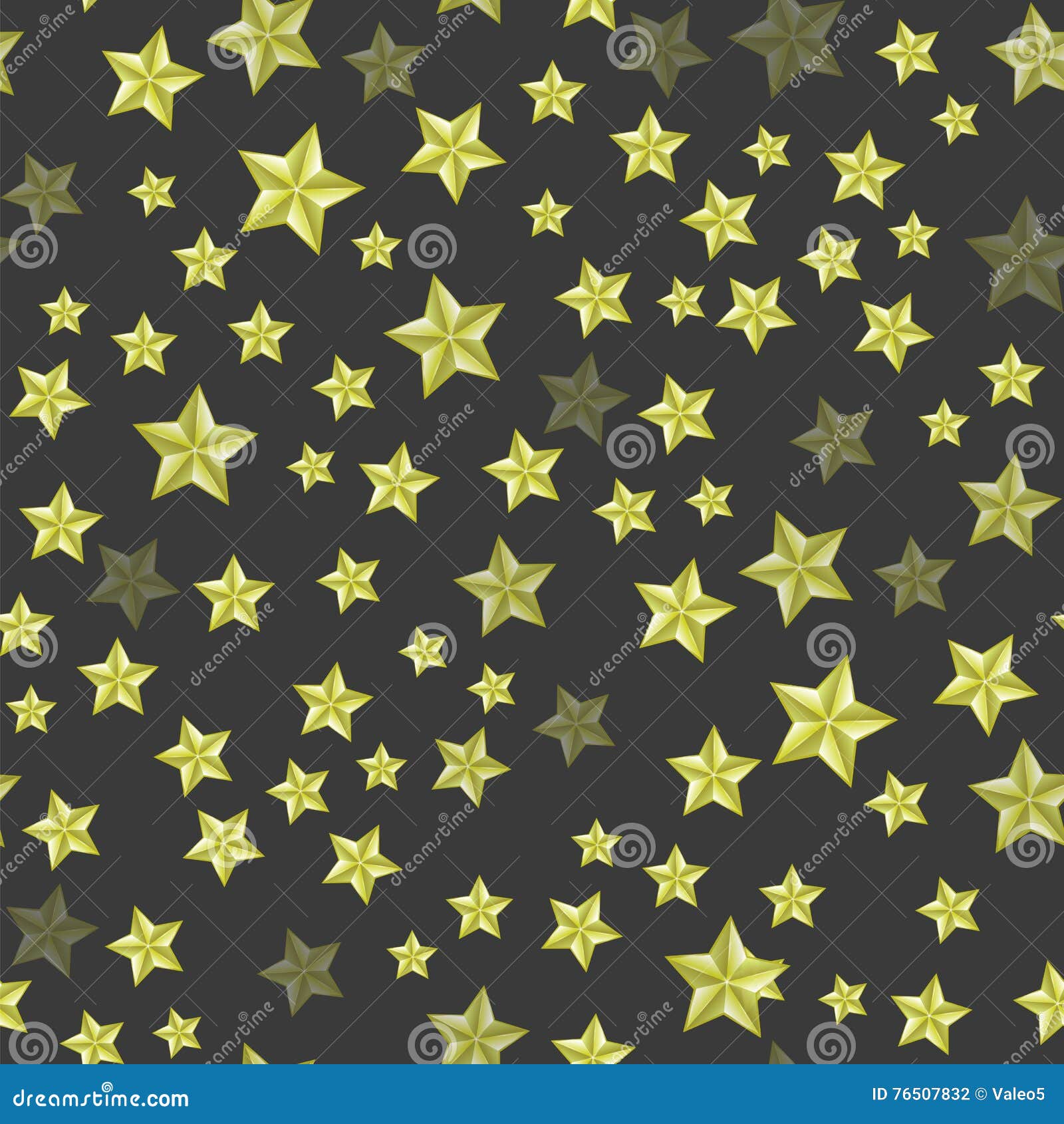 Set of Yellow Stars. Seamless Starry Pattern. Stock Vector ...