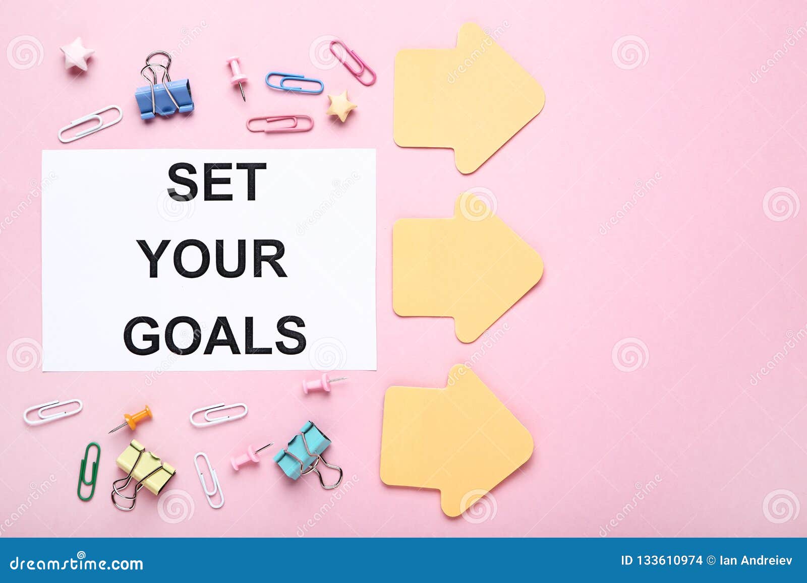 Set your goals stock photo. Image of clip, information - 133610974