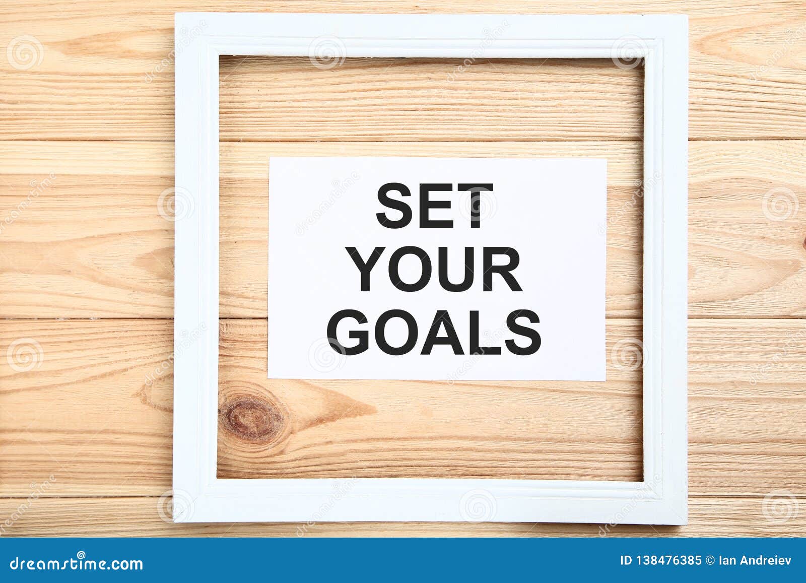 Set Your Goals on Sheet of Paper Stock Image - Image of profession ...
