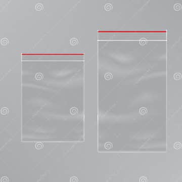 Set of Ziplock Empty Plastic Pacakging Bag Stock Vector - Illustration ...