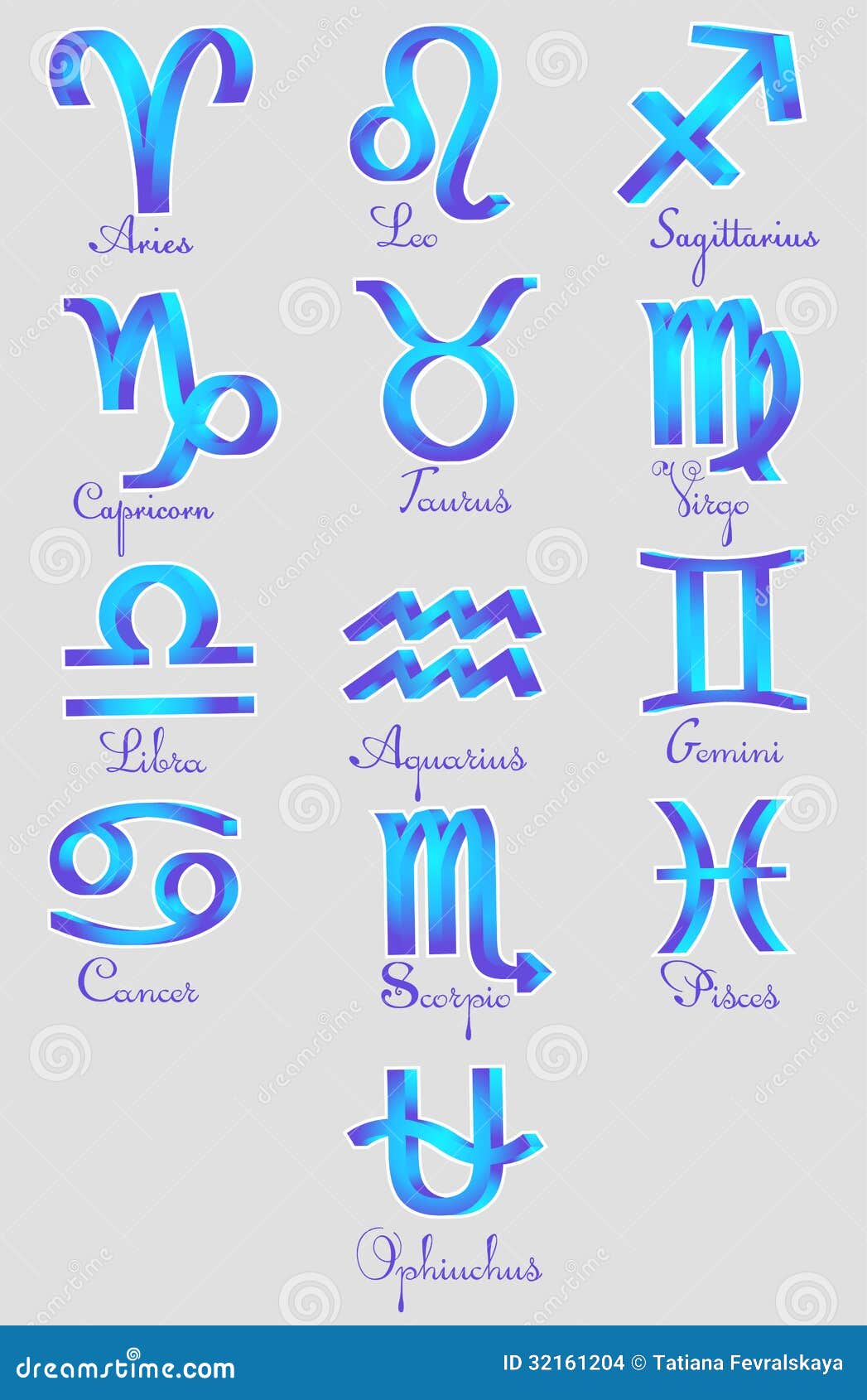 Set of Zodiac sign icons stock vector. Illustration of month - 32161204