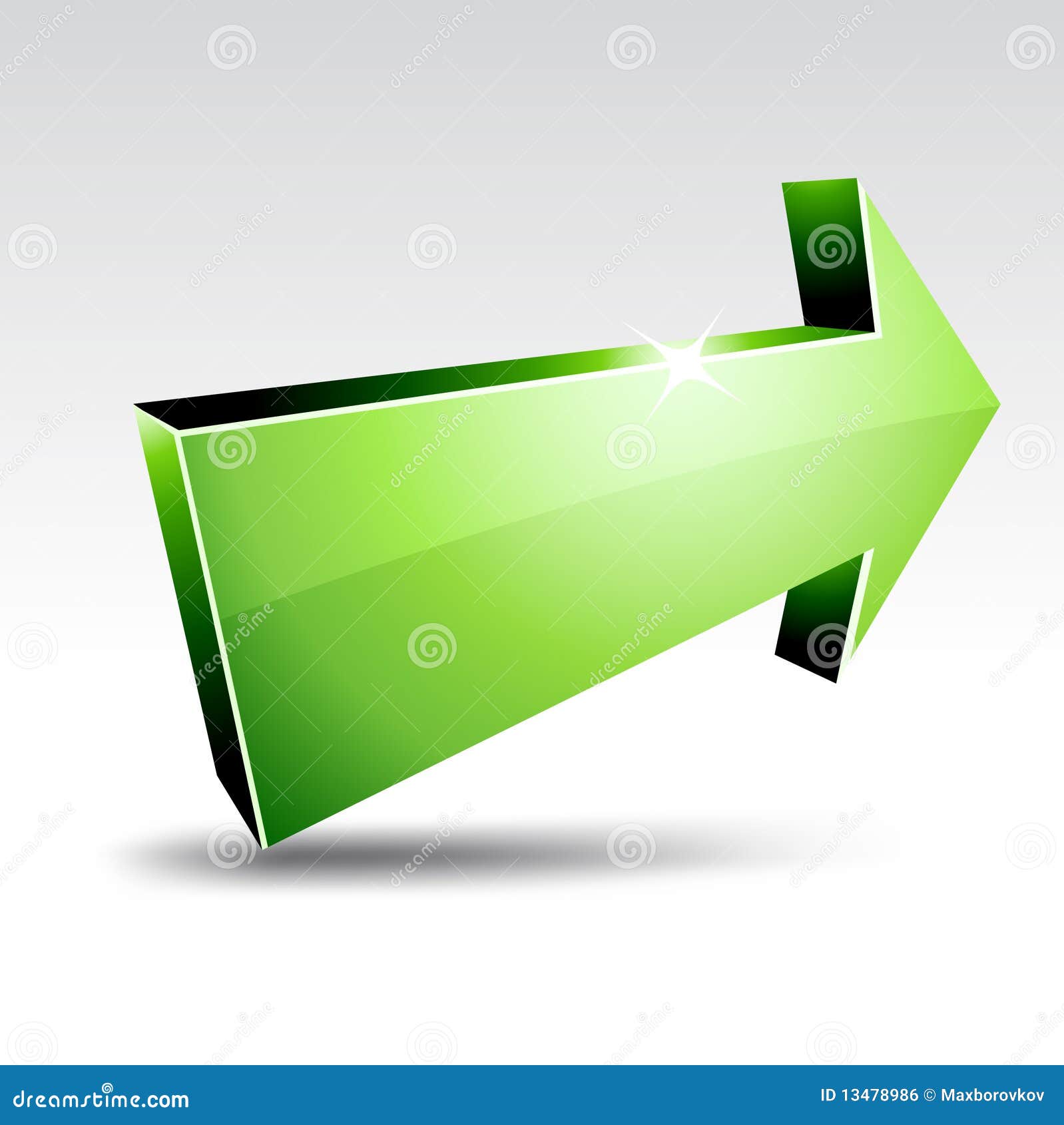 Seta 3d. ilustração do vetor. Ilustração de perspectiva - 13478986