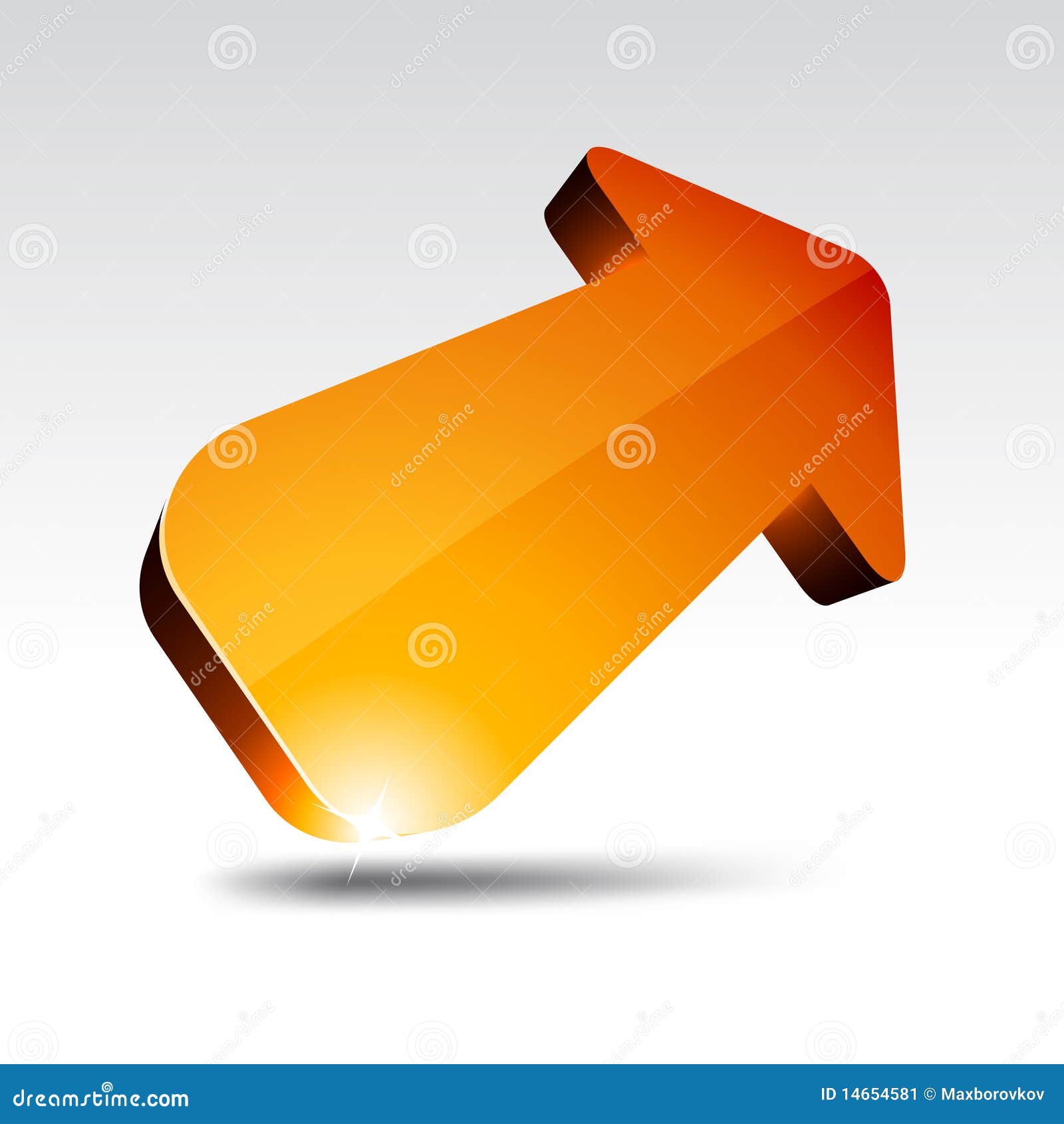 Seta 3d. ilustração do vetor. Ilustração de dimensional - 14654581