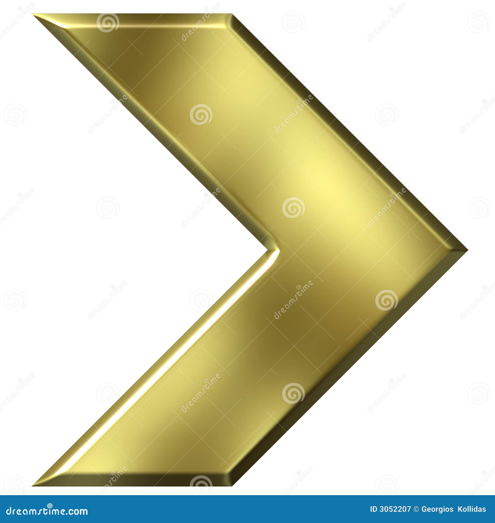 Seta 3D dourada ilustração stock. Ilustração de encaminhar - 3052207