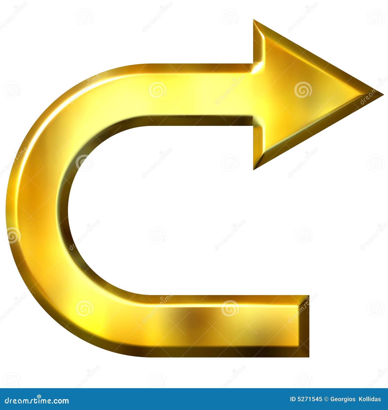 Seta 3D dourada ilustração stock. Ilustração de parafuso - 5271545