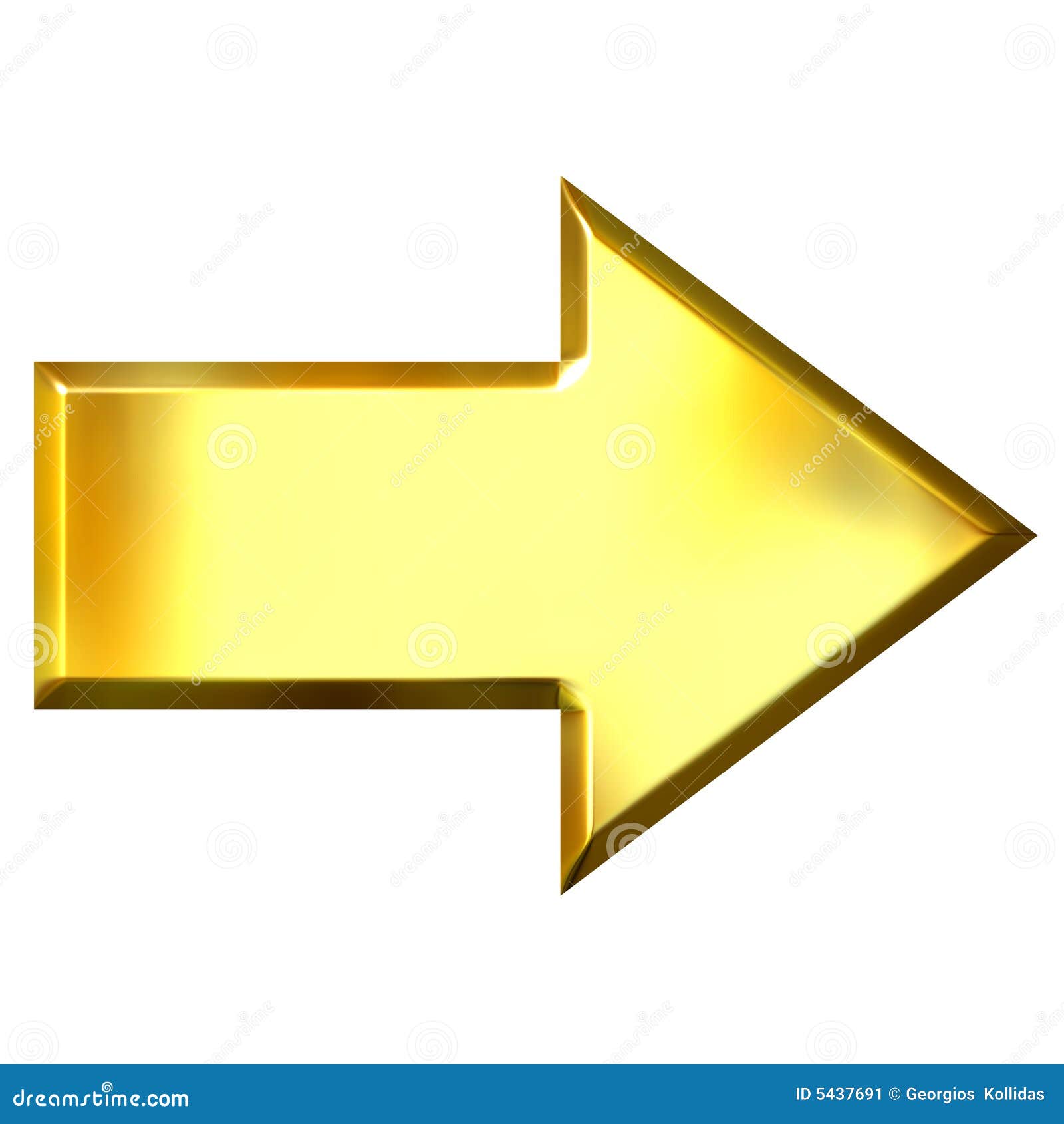 Seta 3D dourada ilustração stock. Ilustração de ouro, brilhante - 5437691