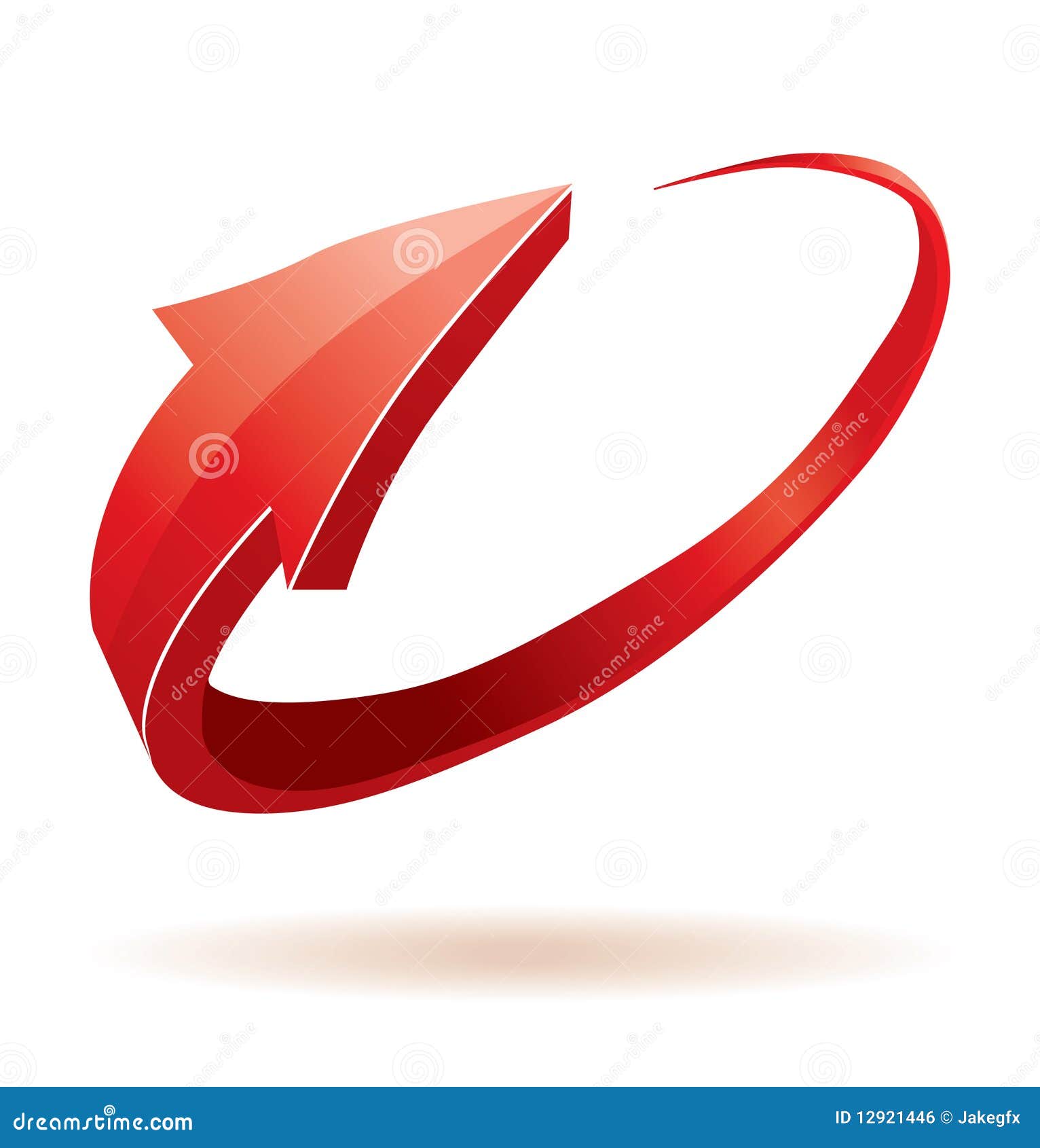 Seta 3D lustrosa vermelha ilustração do vetor. Ilustração de digital ...