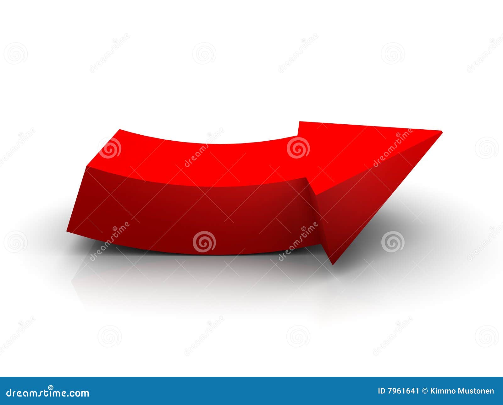 Seta 3d vermelha ilustração stock. Ilustração de objeto - 7961641