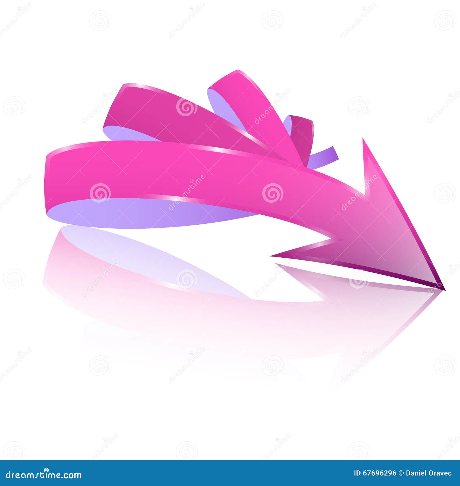 Seta Abstrata Do Rosa Do Vetor 3d Ilustração do Vetor - Ilustração de ...