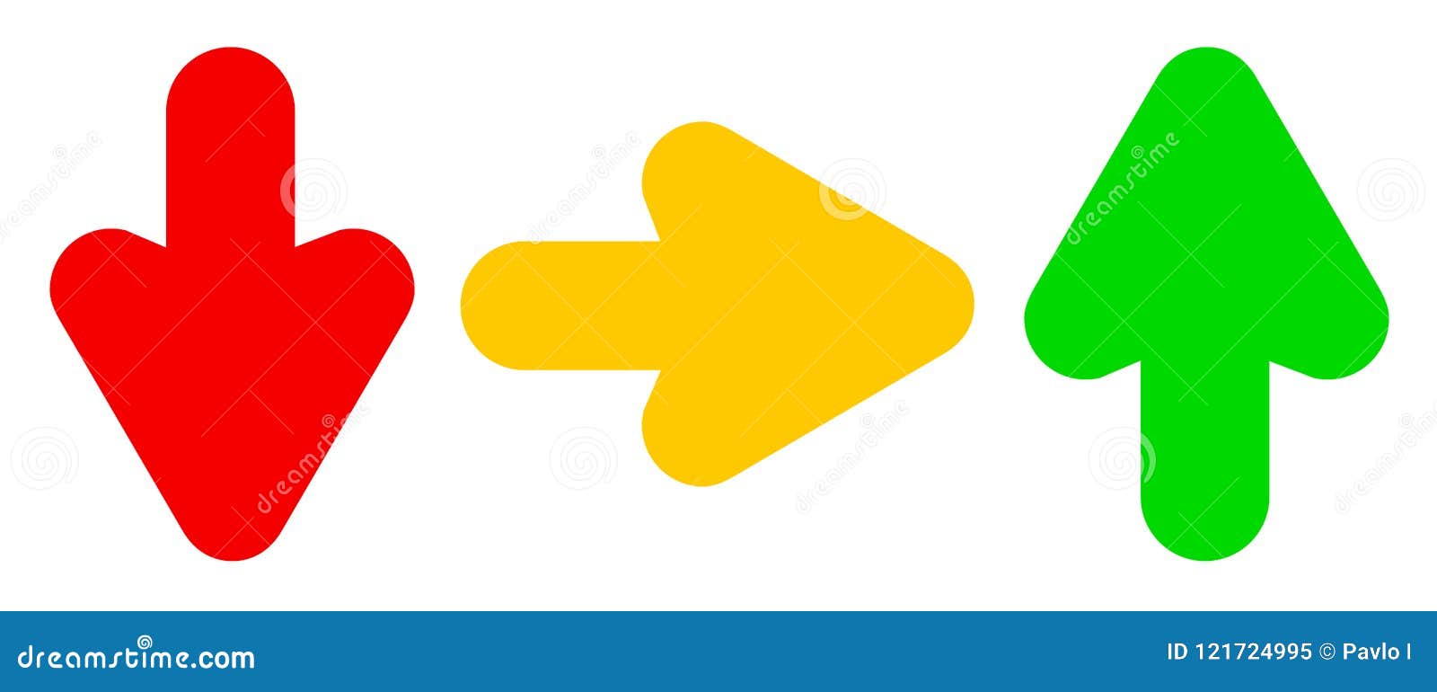 Seta Acima, Certo E Para Baixo - Vetor Ilustração Stock - Ilustração de ...