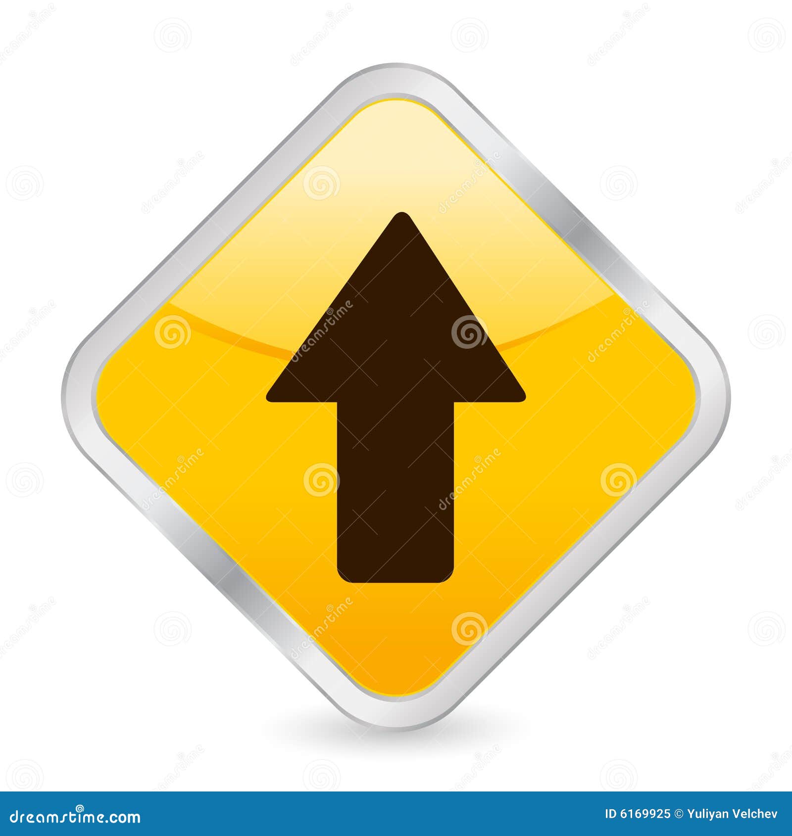 Seta Acima Do ícone Quadrado Amarelo Ilustração do Vetor - Ilustração ...