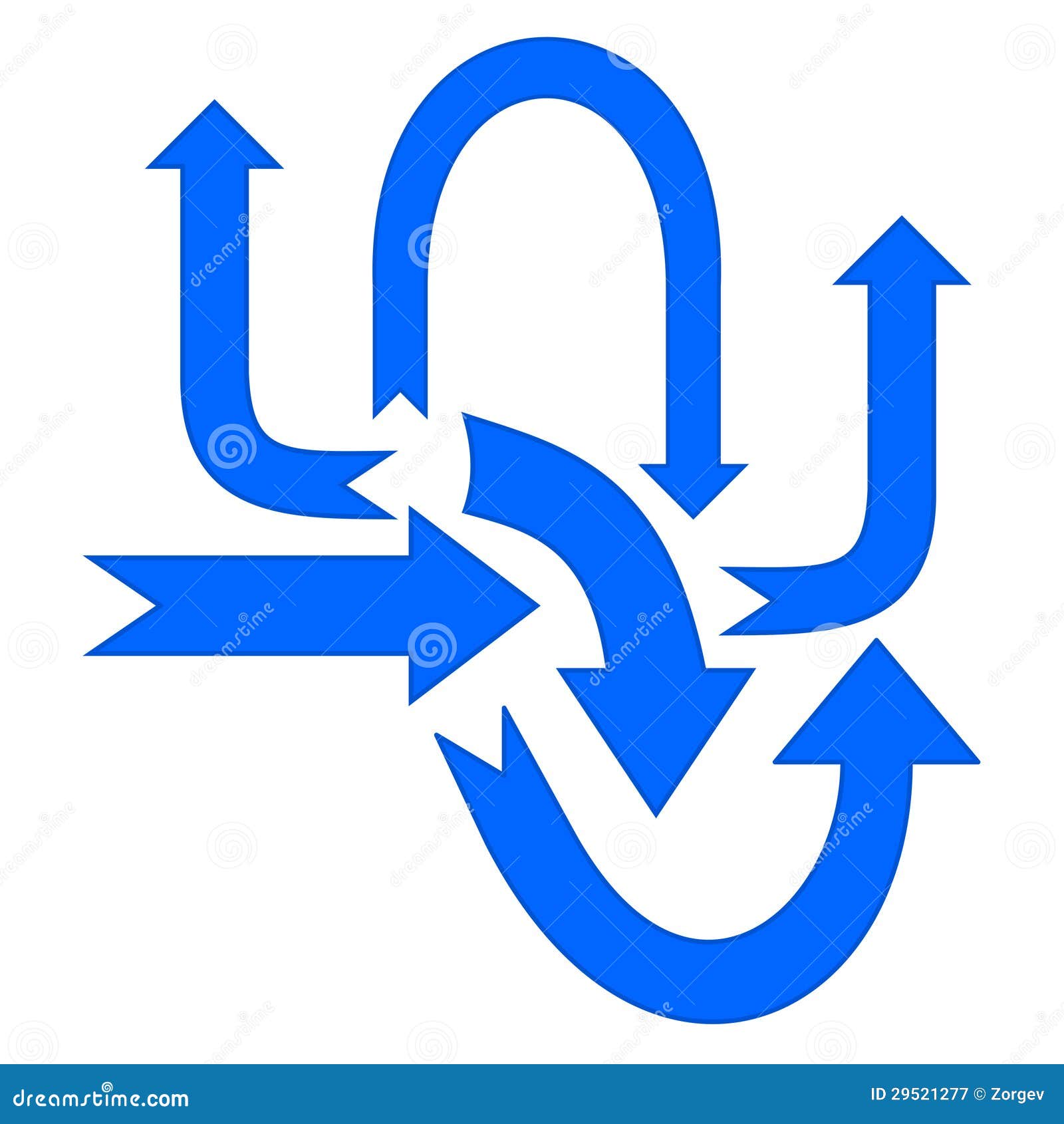 Seta azul ajustada ilustração do vetor. Ilustração de ponteiro - 29521277