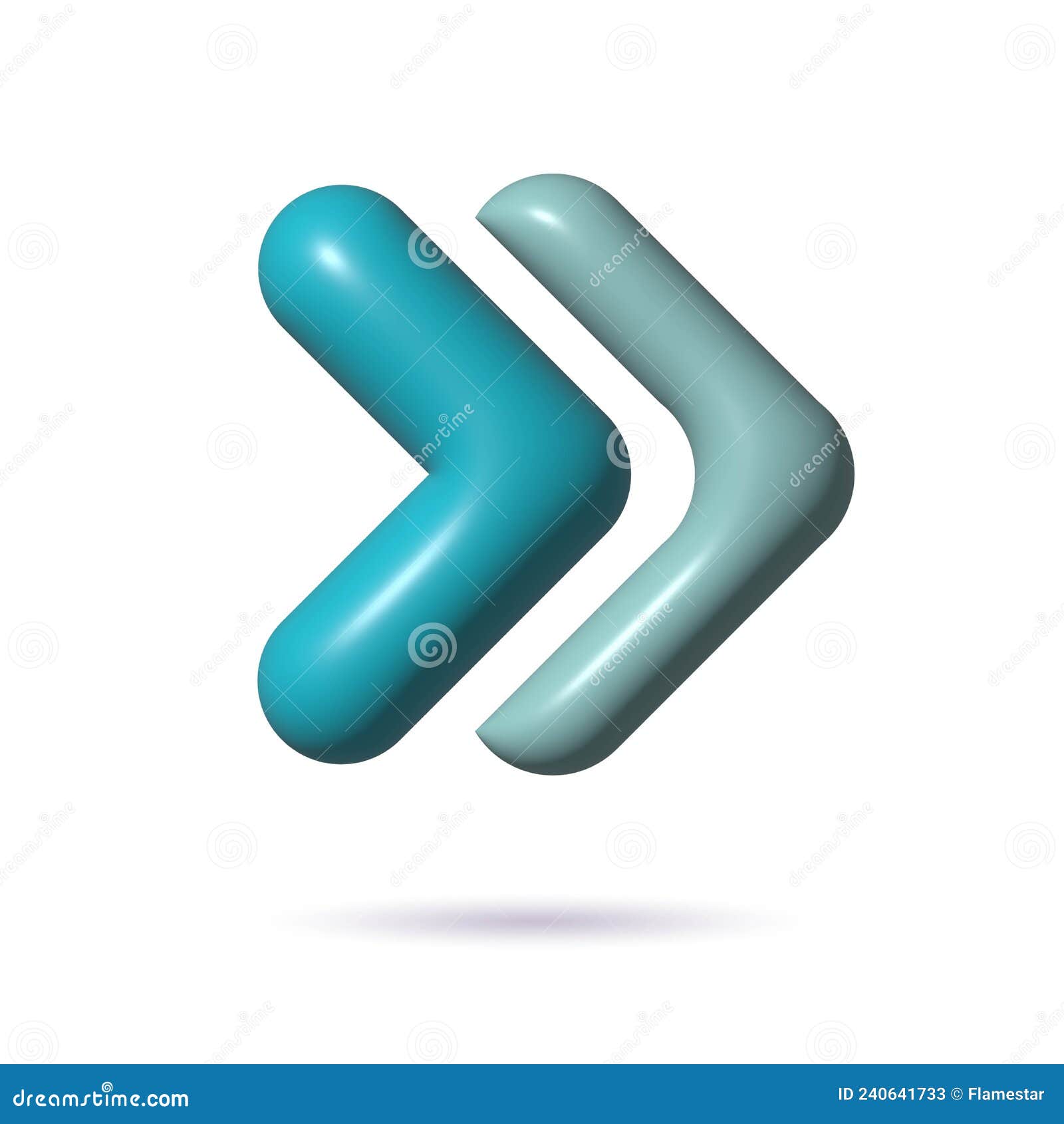 Seta Azul 3d Para Design Web E Ui. Ilustração Stock - Ilustração de ...