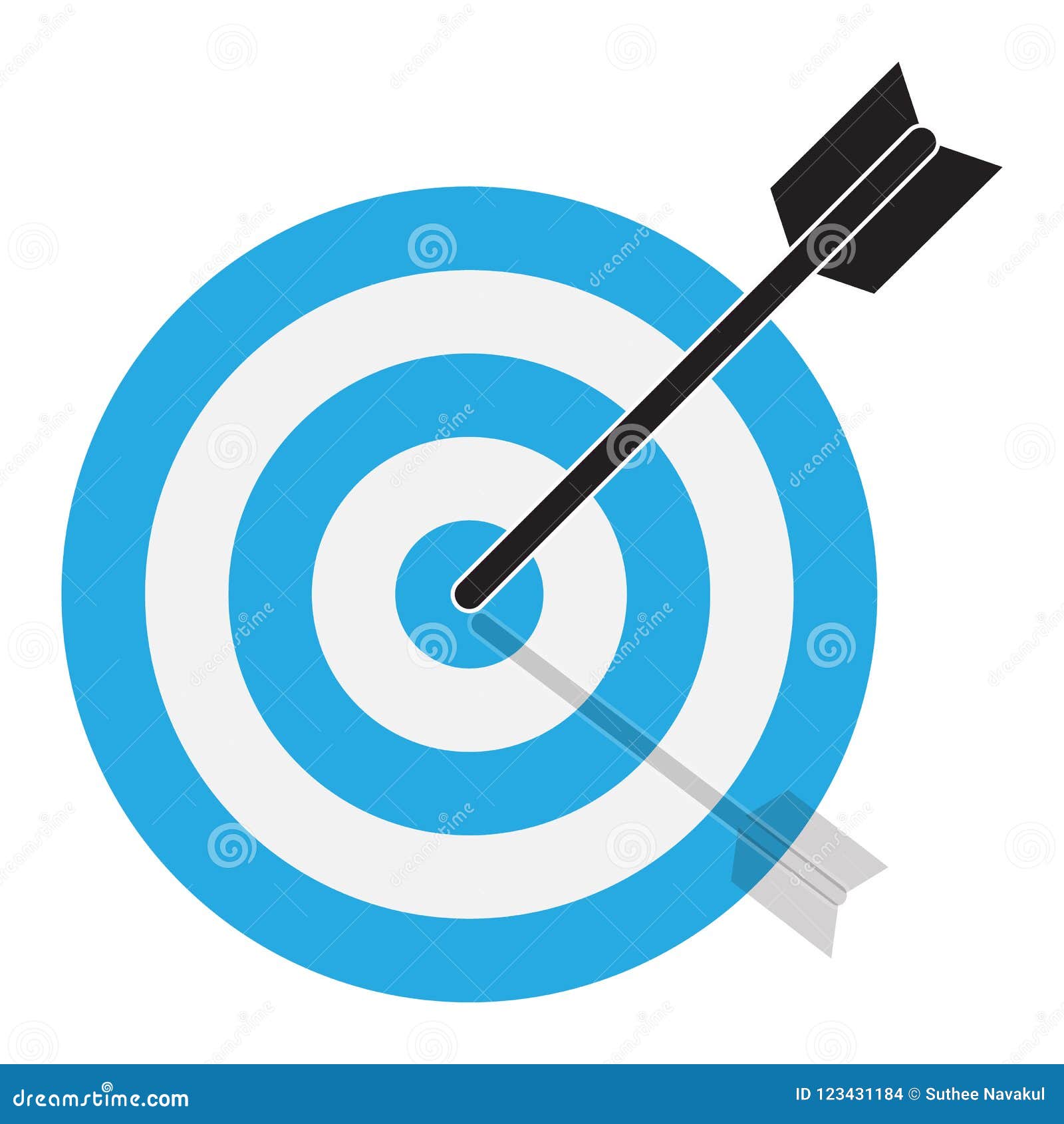 A Seta Bate O Alvo ícone Do Alvo No Fundo Branco Liso Ilustração do ...