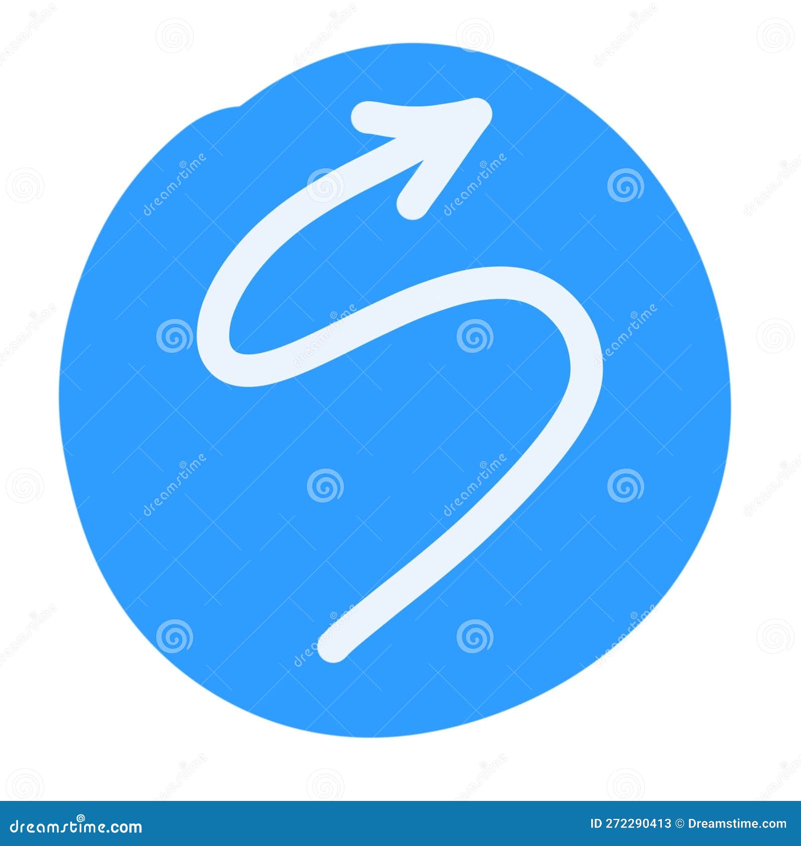 Seta Branca Com Borda Redonda Azul Ilustração do Vetor - Ilustração de ...