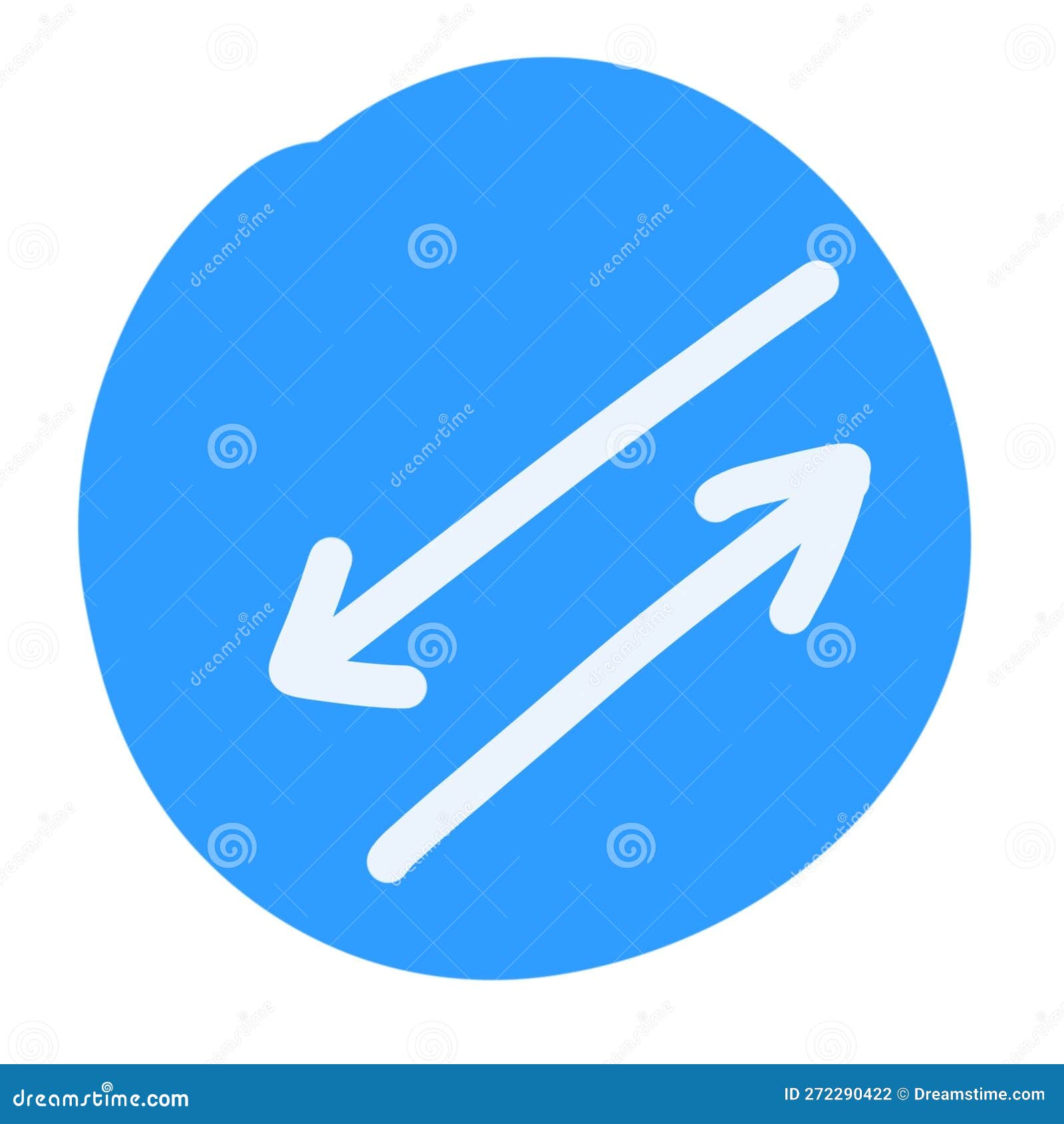 Seta Branca Com Borda Redonda Azul Ilustração do Vetor - Ilustração de ...