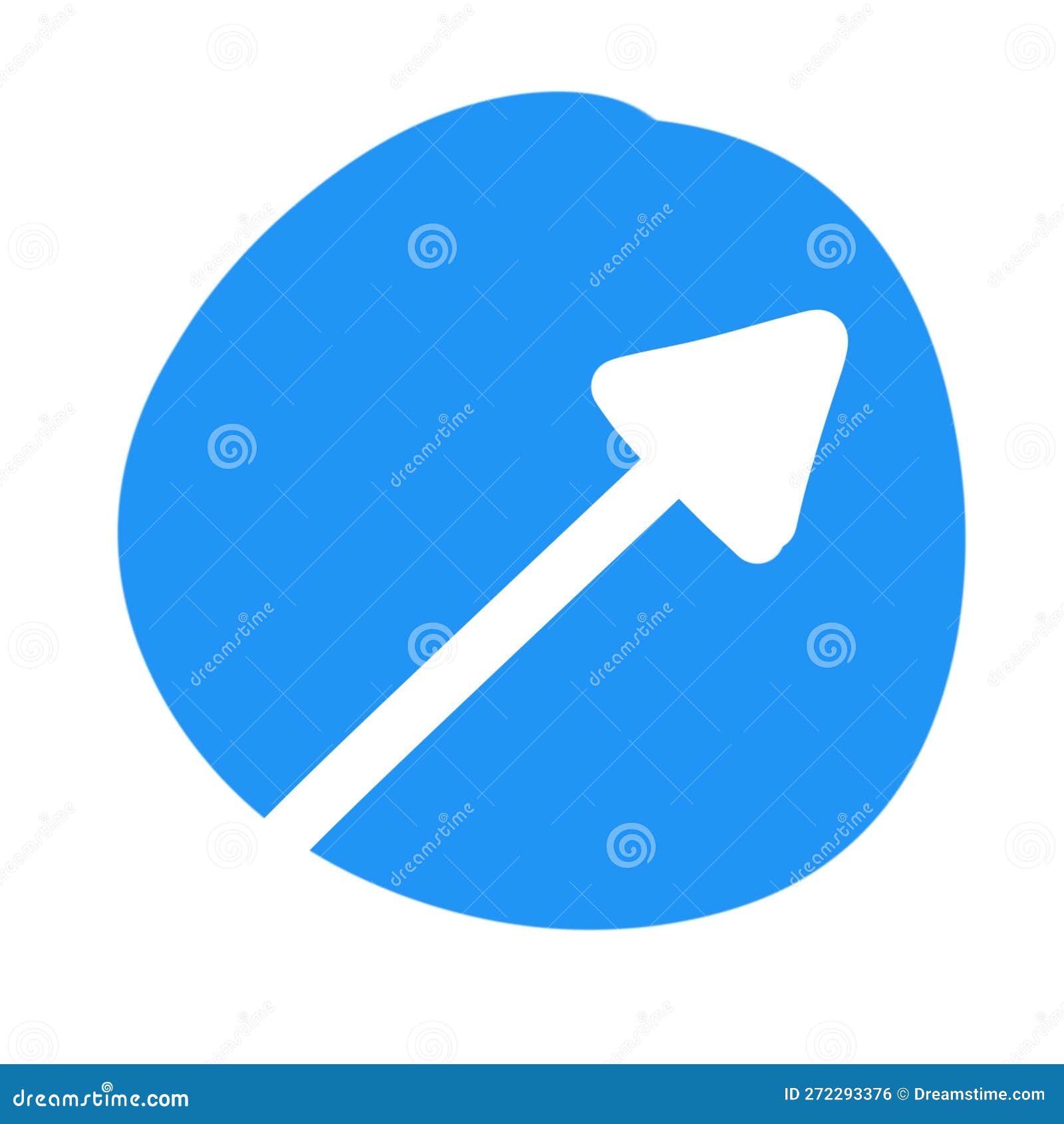 Seta Branca Com Borda Redonda Azul Ilustração do Vetor - Ilustração de ...