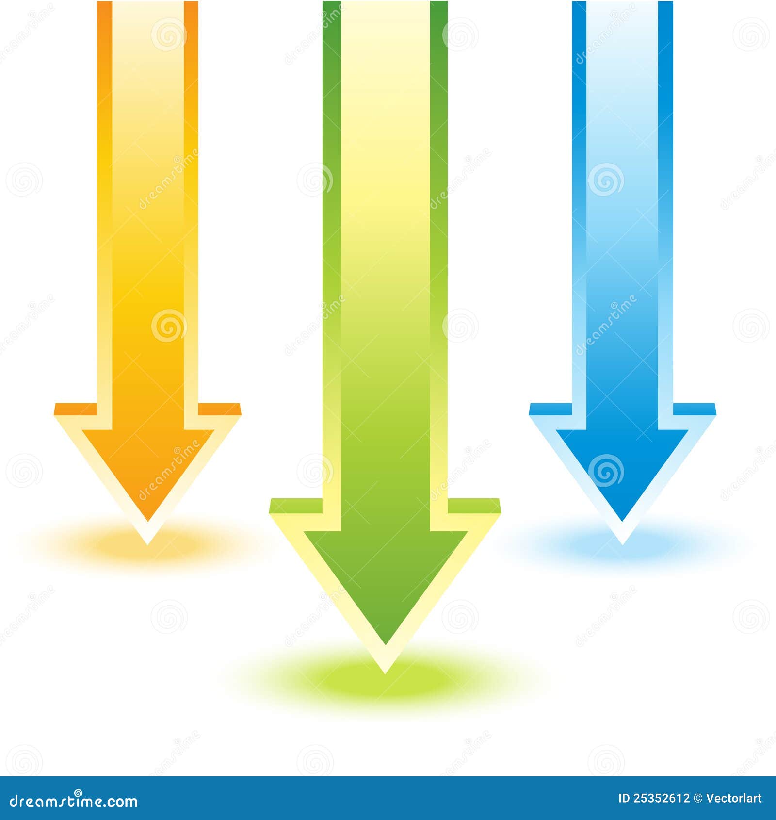 Seta colorida ilustração do vetor. Ilustração de brilho - 25352612