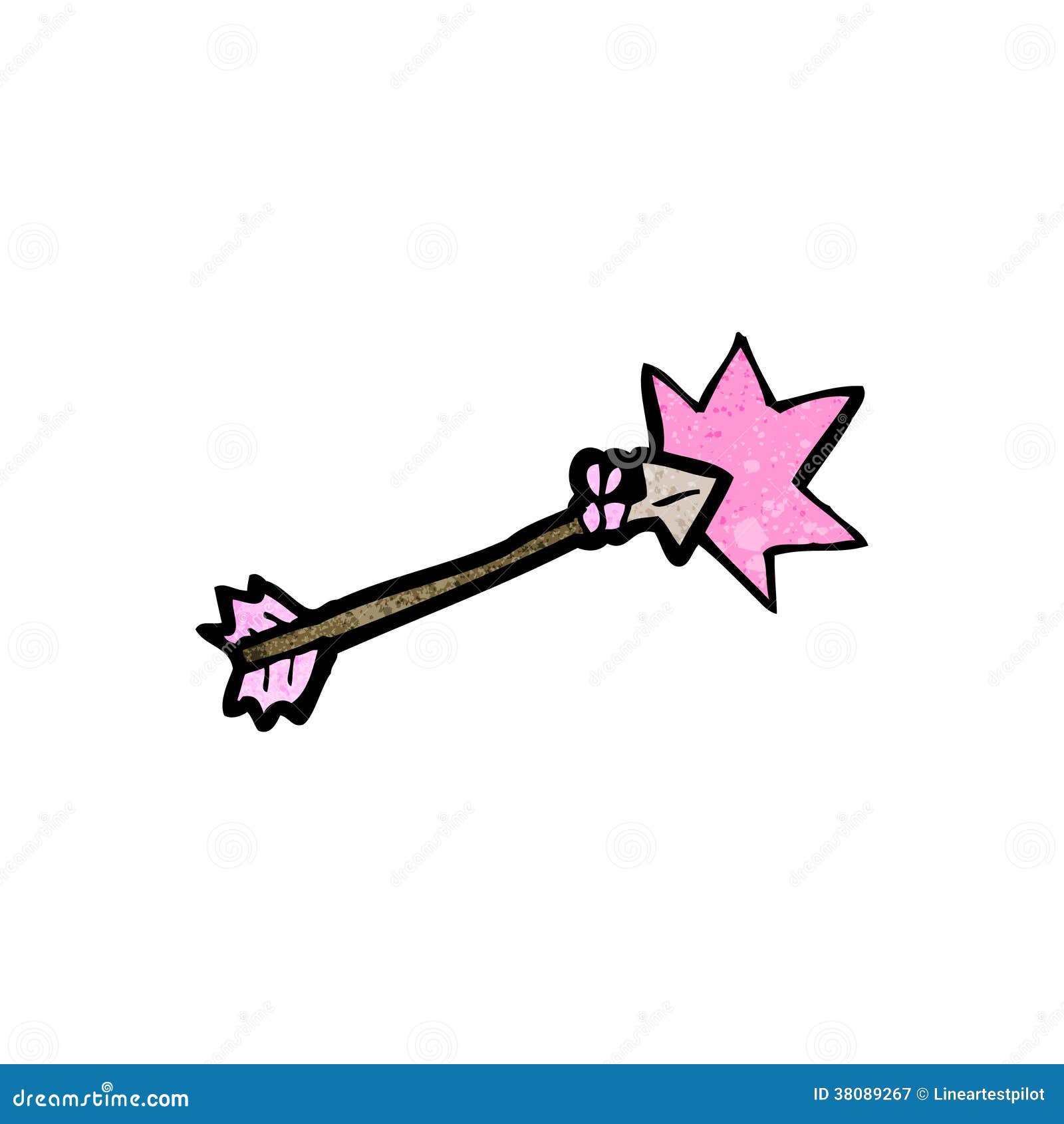 Seta Cor-de-rosa Dos Desenhos Animados Ilustração do Vetor - Ilustração ...