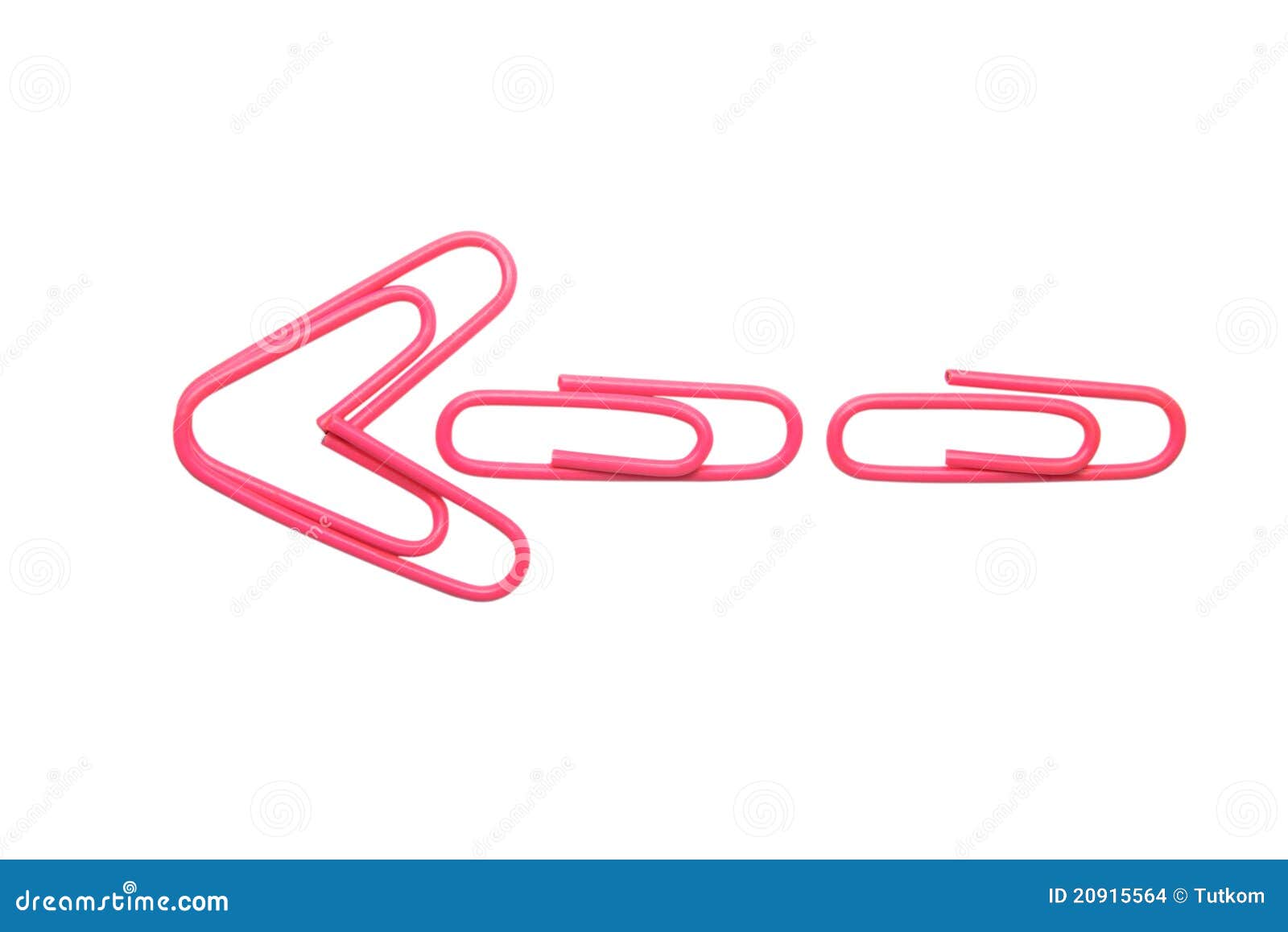 Seta Cor-de-rosa Isolada Do Paperclip Foto de Stock - Imagem de ...