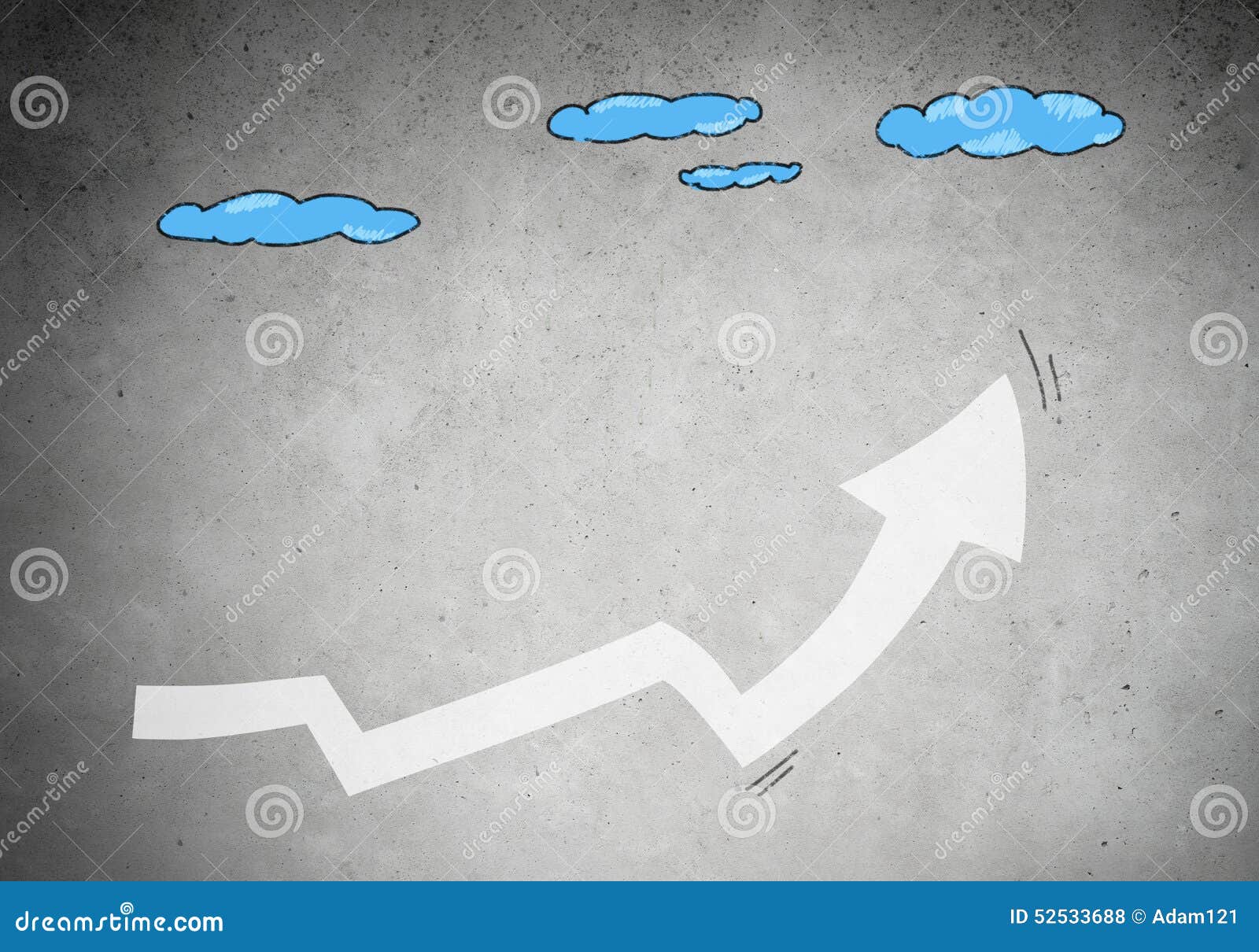 Seta crescente ilustração stock. Ilustração de ponteiro - 52533688