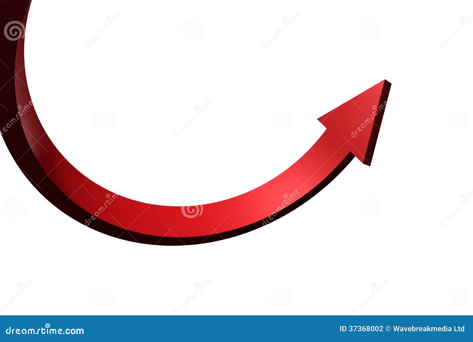 Seta curvada vermelho ilustração stock. Ilustração de crescimento ...