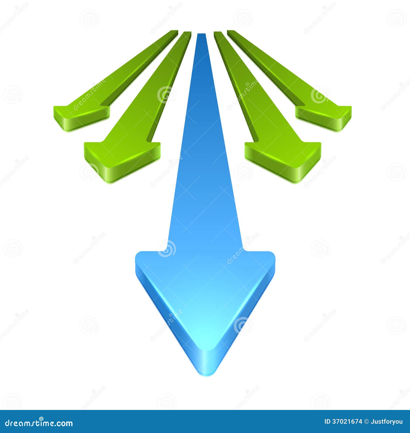 Seta 3D ilustração do vetor. Ilustração de fileira, planta - 37021674