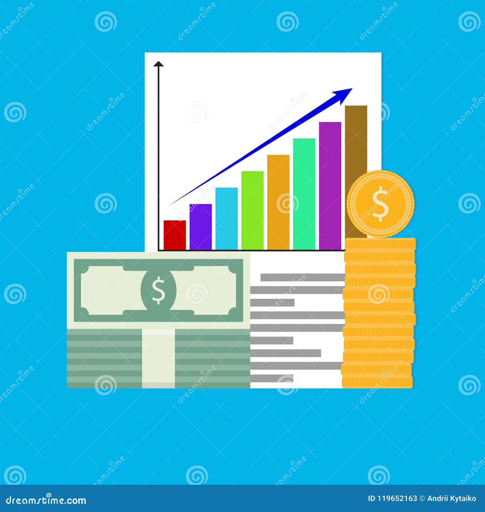 Seta Da Carta Do Aumento Da Renda Ilustração do Vetor - Ilustração de ...