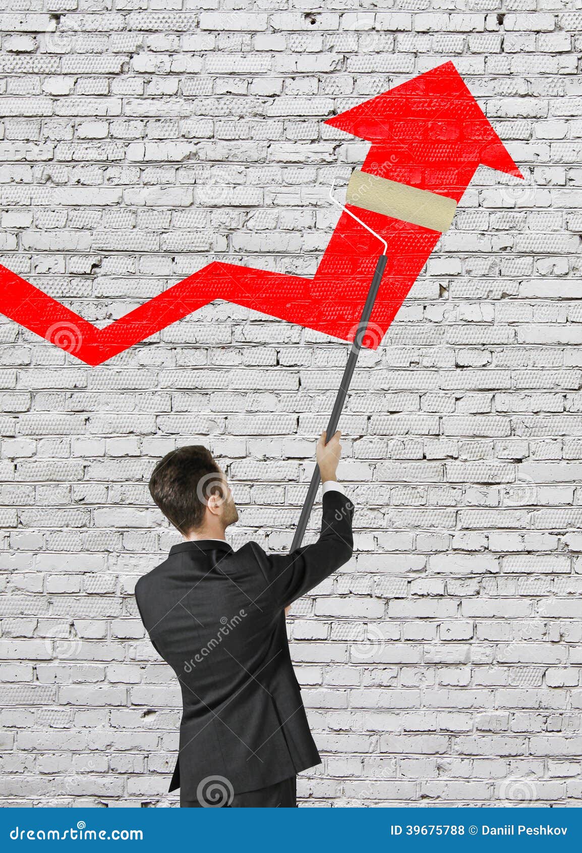 Seta da pintura do homem foto de stock. Imagem de lucro - 39675788