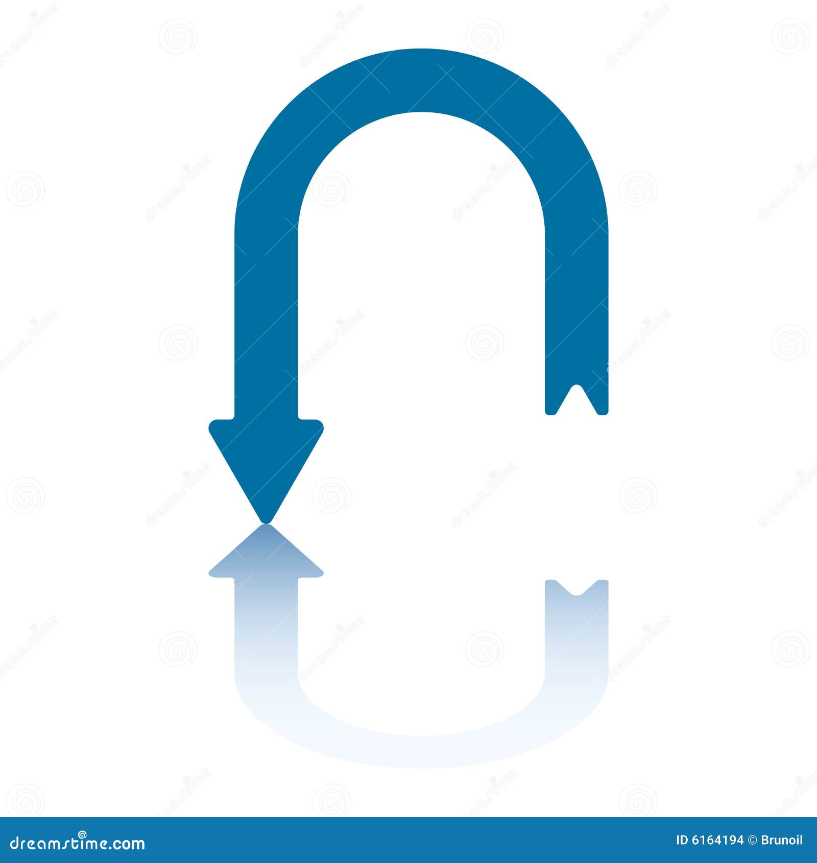 Seta da volta de U ilustração do vetor. Ilustração de desenho - 6164194