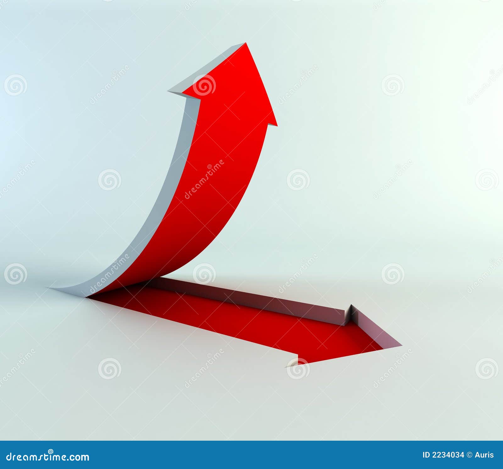 Seta de aumentação ilustração stock. Ilustração de linha - 2234034