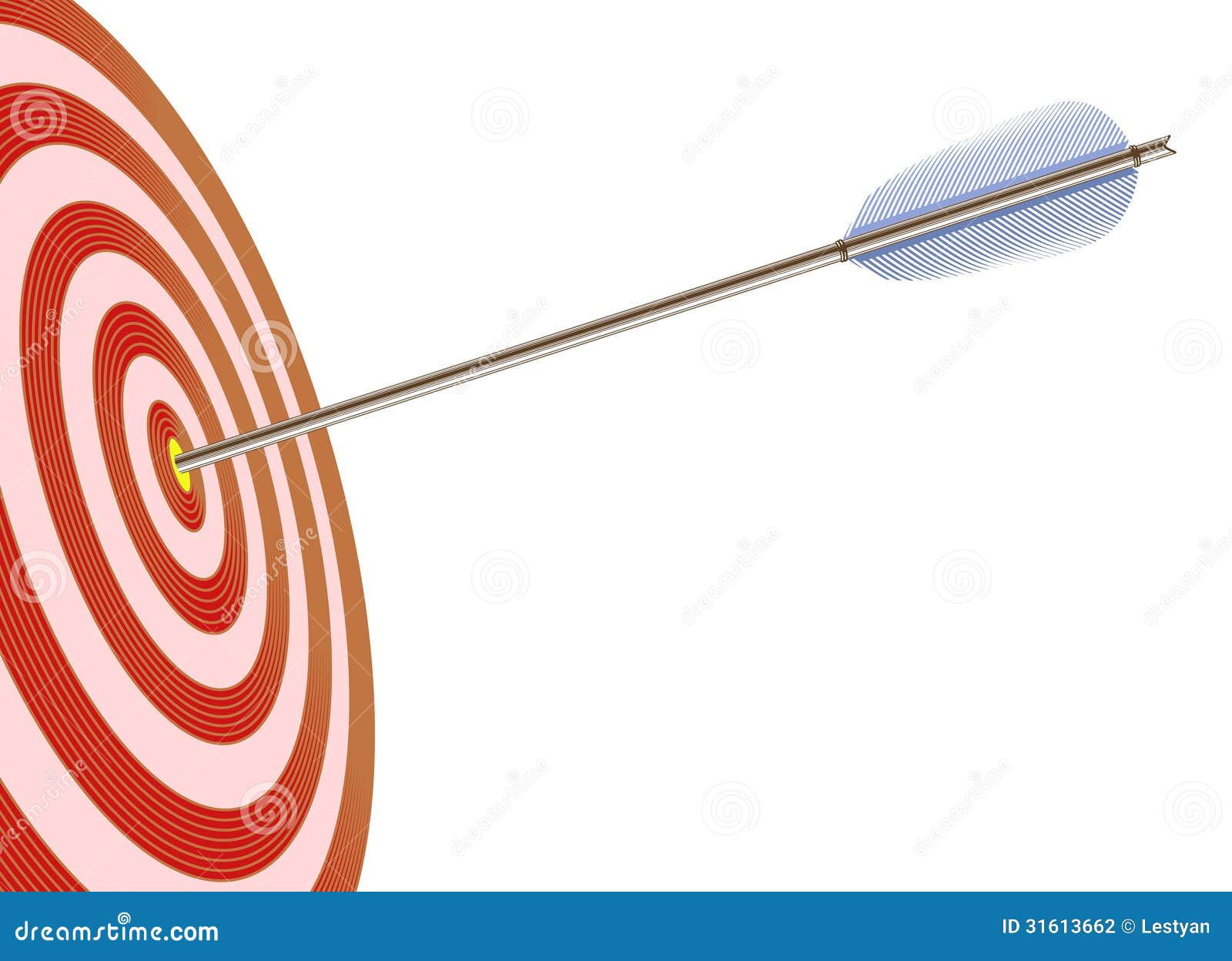 Seta dentro ao alvo ilustração do vetor. Ilustração de vetor - 31613662