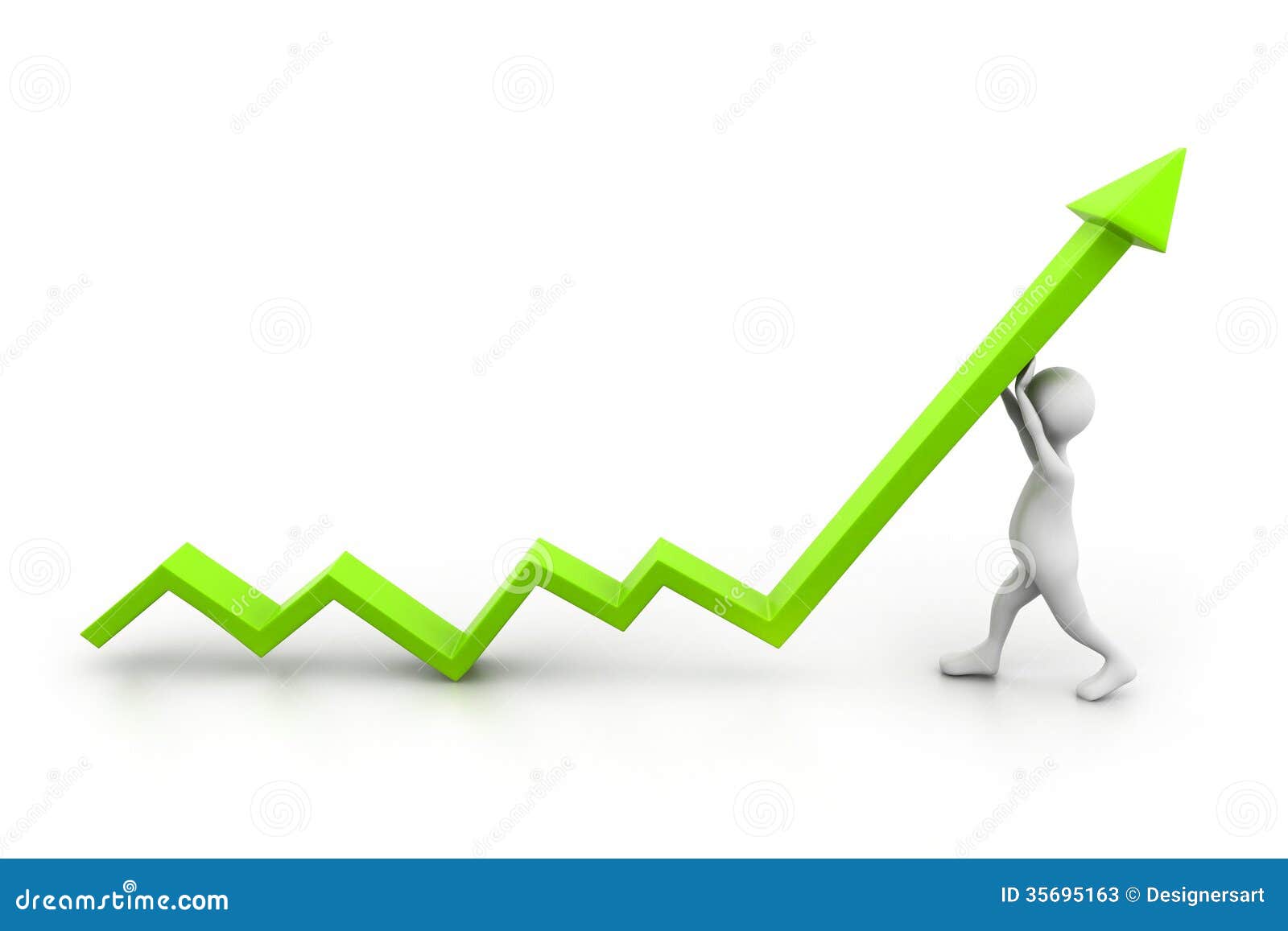 Seta Do Crescimento Da Escalada Do Homem Ilustração Stock - Ilustração ...