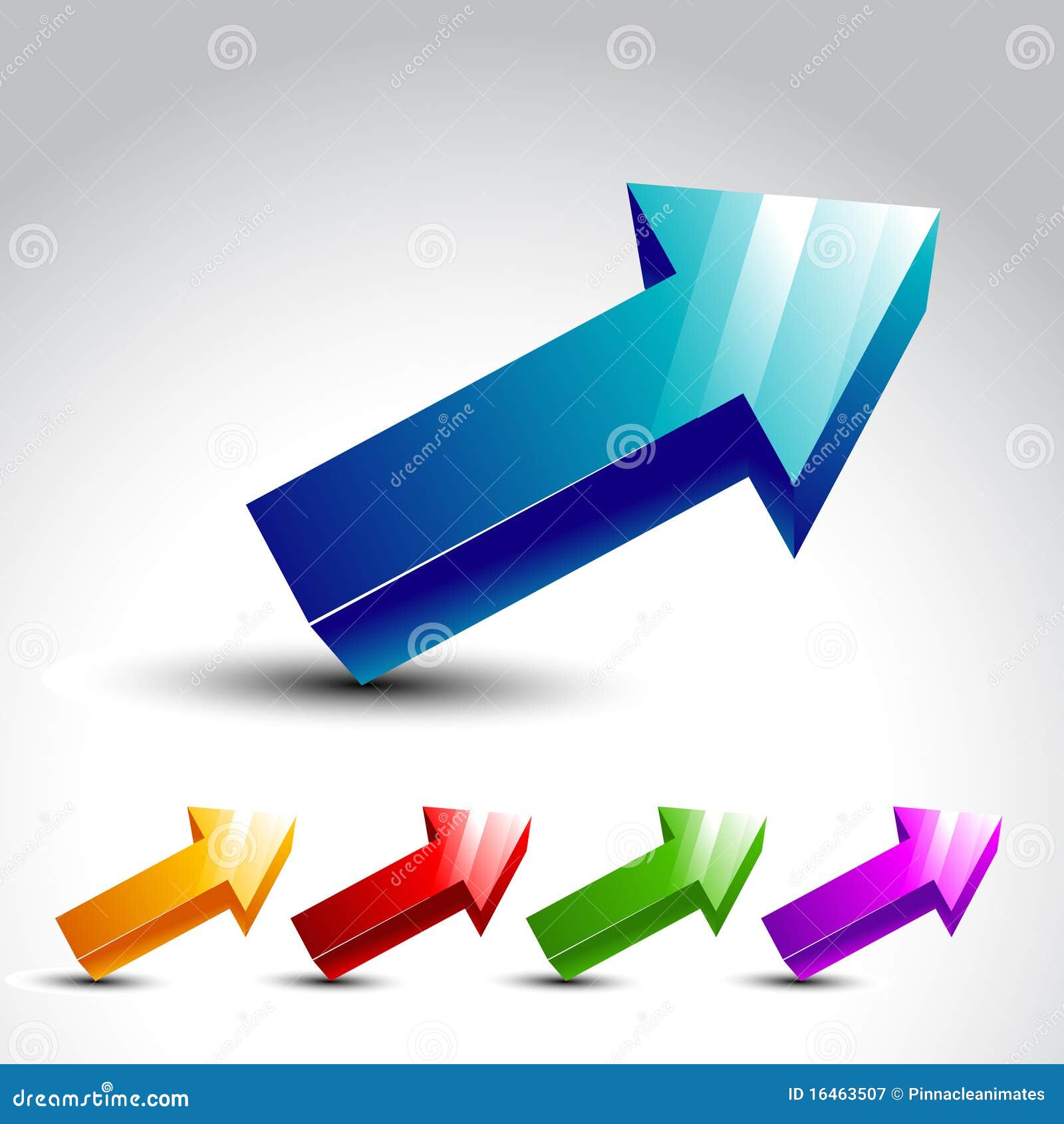 Seta do vetor 3d ilustração do vetor. Ilustração de brilhante - 16463507