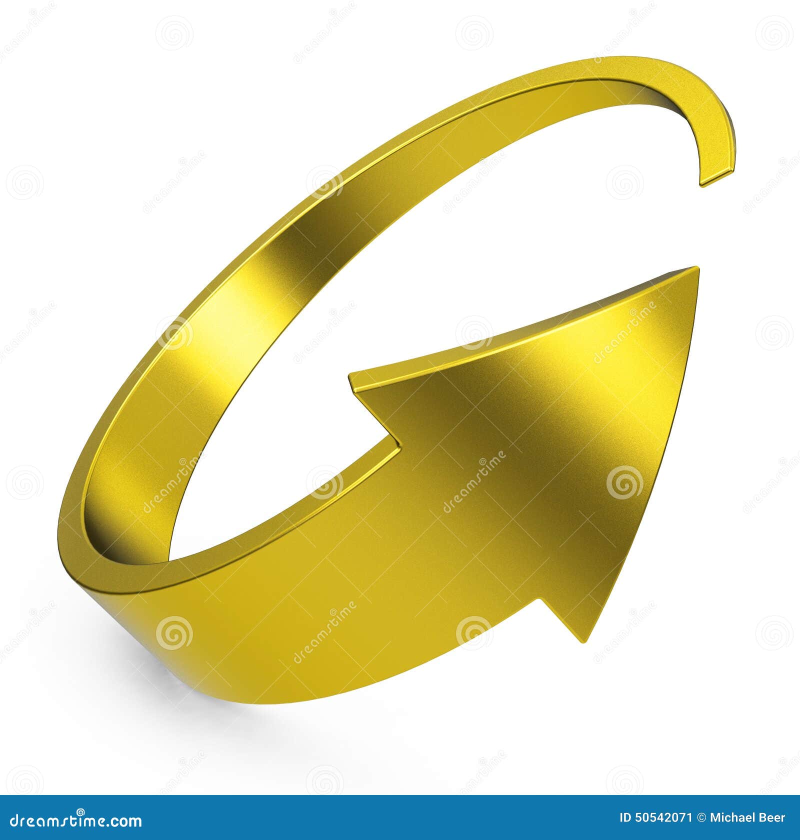 A seta dourada ilustração stock. Ilustração de movimento - 50542071