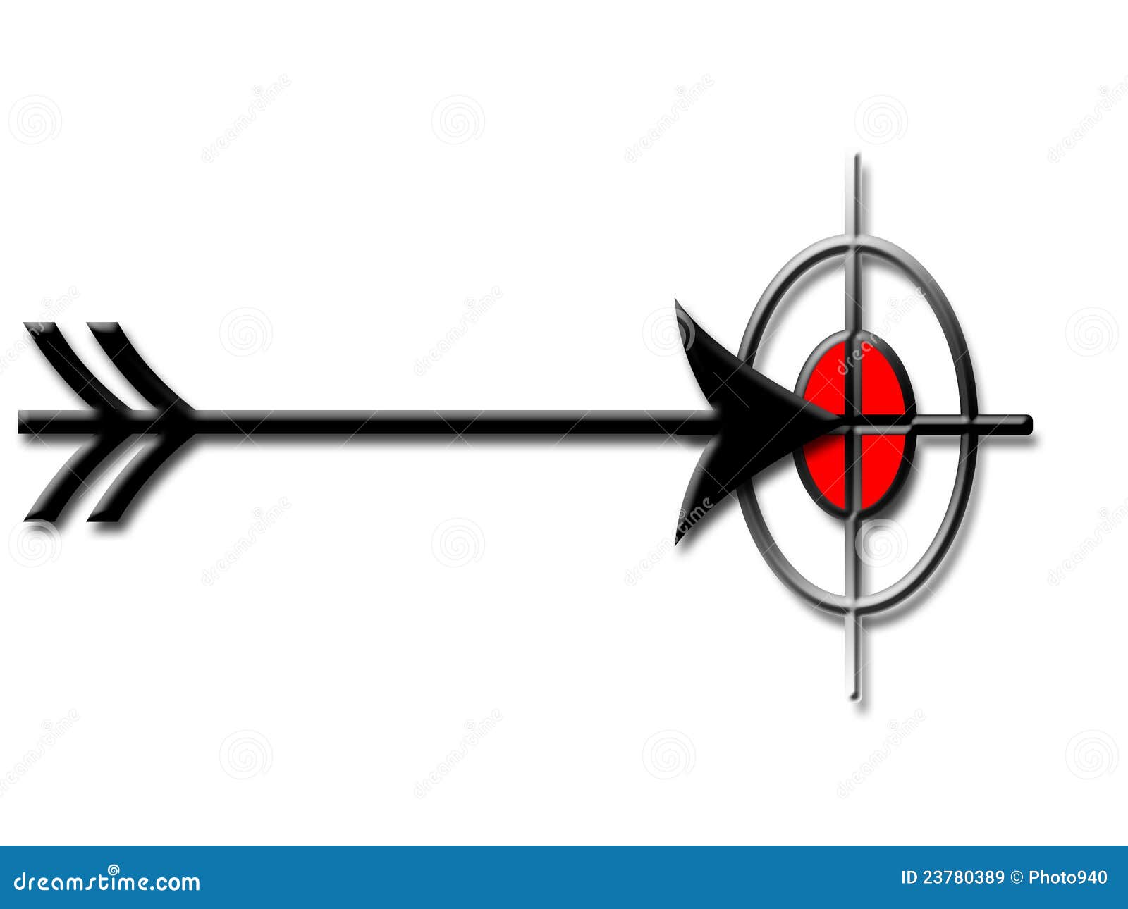 Seta e alvo ilustração stock. Ilustração de isolado, floral - 23780389