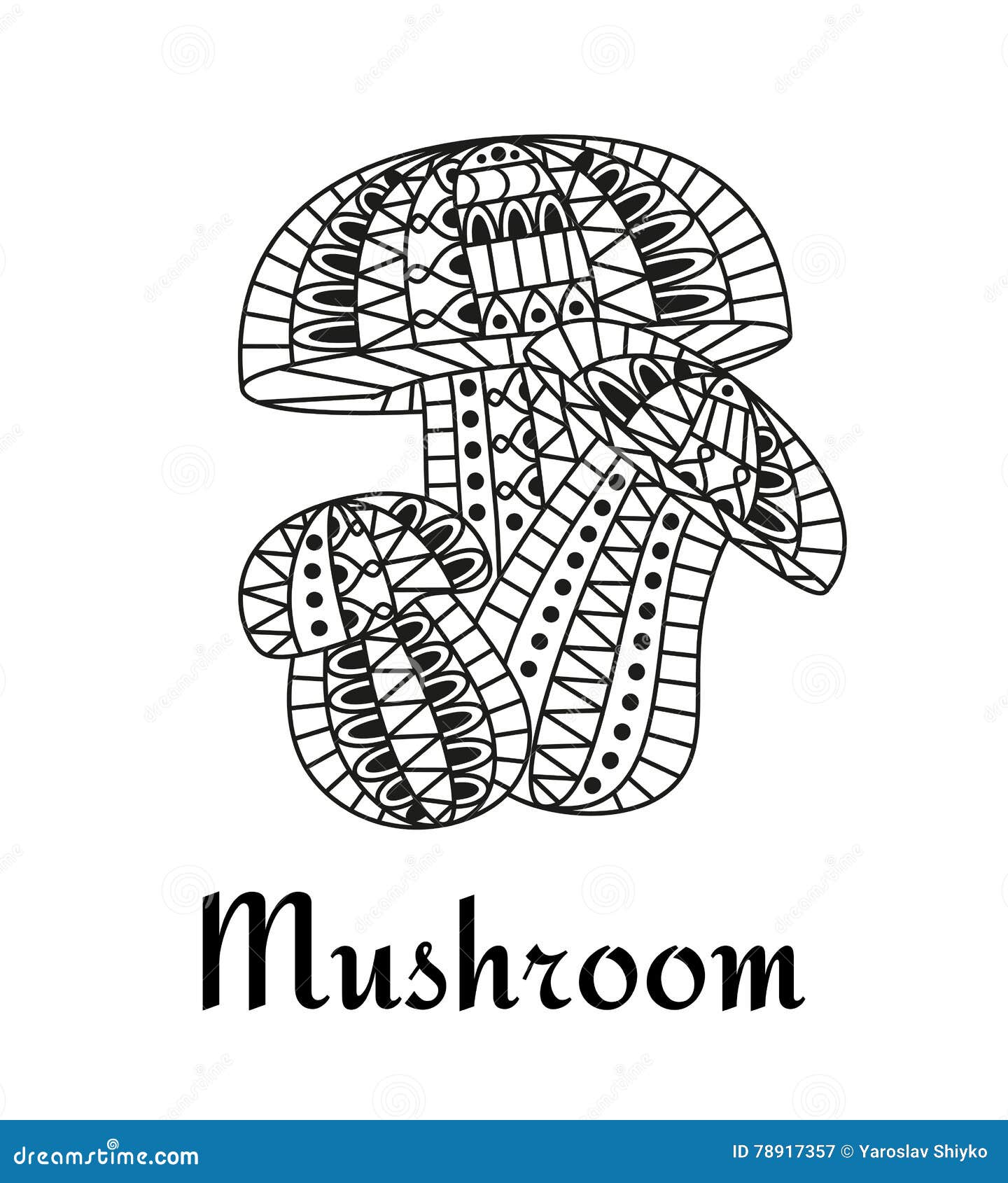 Seta Estilizada Creativa Aislada En El Blanco Ilustración del Vector ...