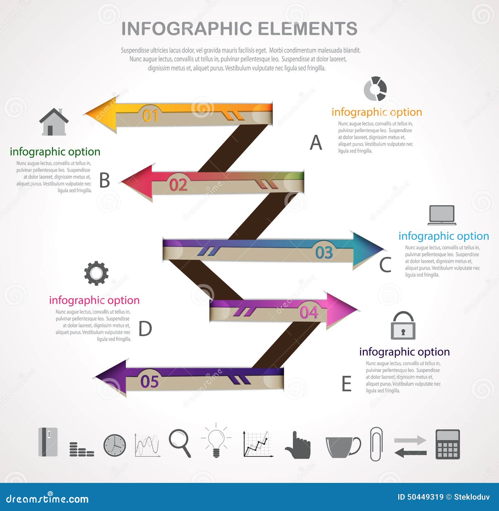 Seta Infographic ilustração do vetor. Ilustração de contemporâneo ...