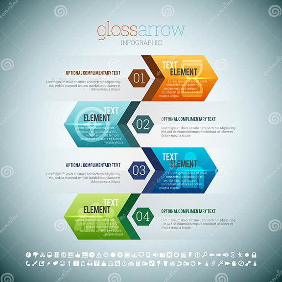 Seta Infographic do brilho ilustração do vetor. Ilustração de forma ...