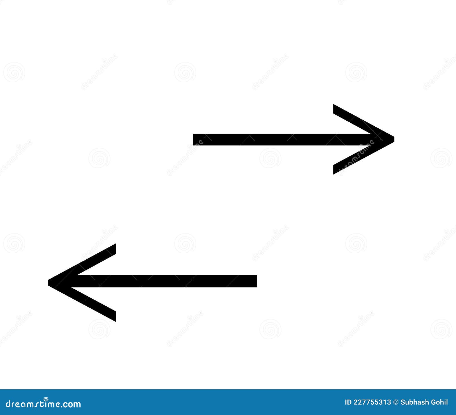 Seta Para a Esquerda E Para a Direita Ilustração Stock - Ilustração de ...