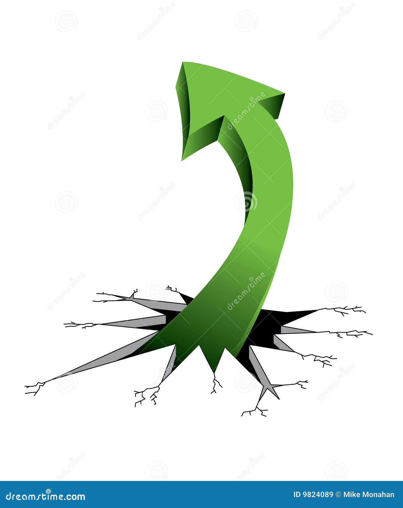 Seta Que Quebra Completamente Ilustração do Vetor - Ilustração de ...