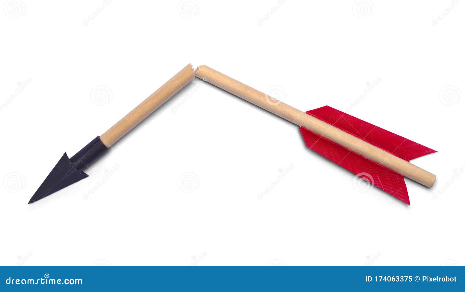 Seta quebrada imagem de stock. Imagem de metal, vôo - 174063375