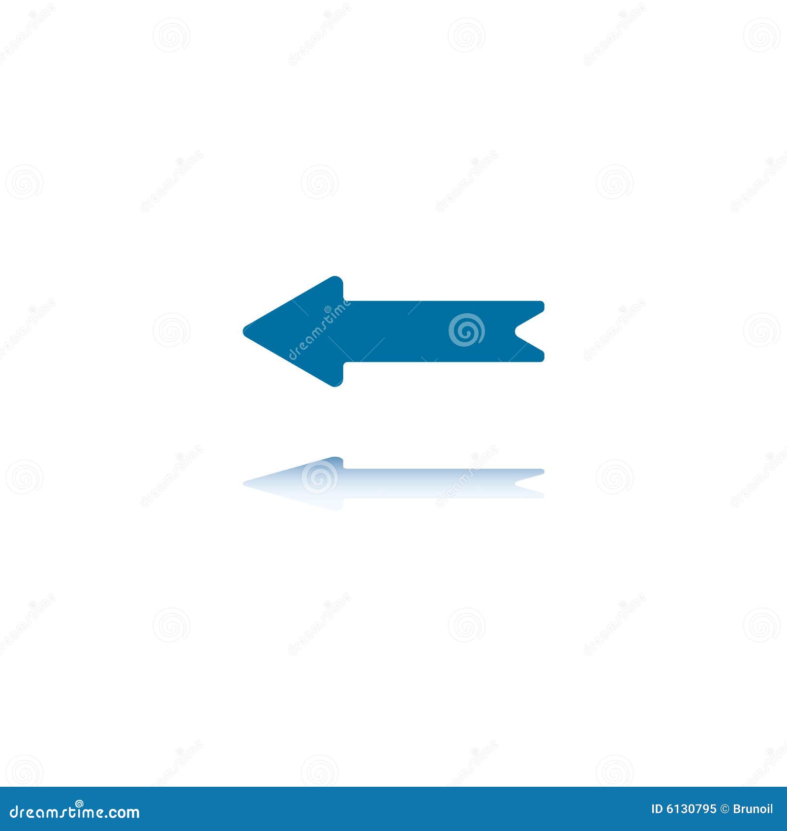 Seta reta esquerda ilustração do vetor. Ilustração de horizontal - 6130795