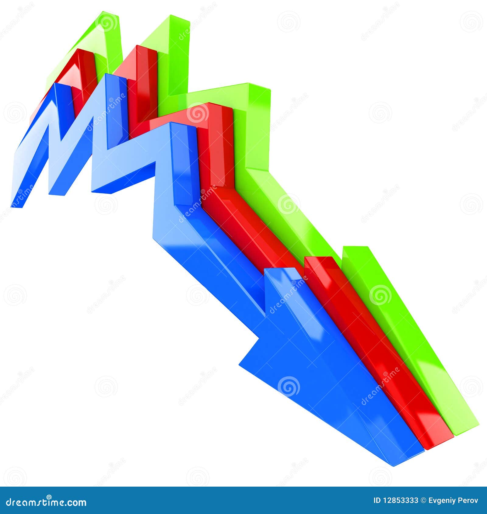 Seta tripla no branco ilustração stock. Ilustração de brilhante - 12853333