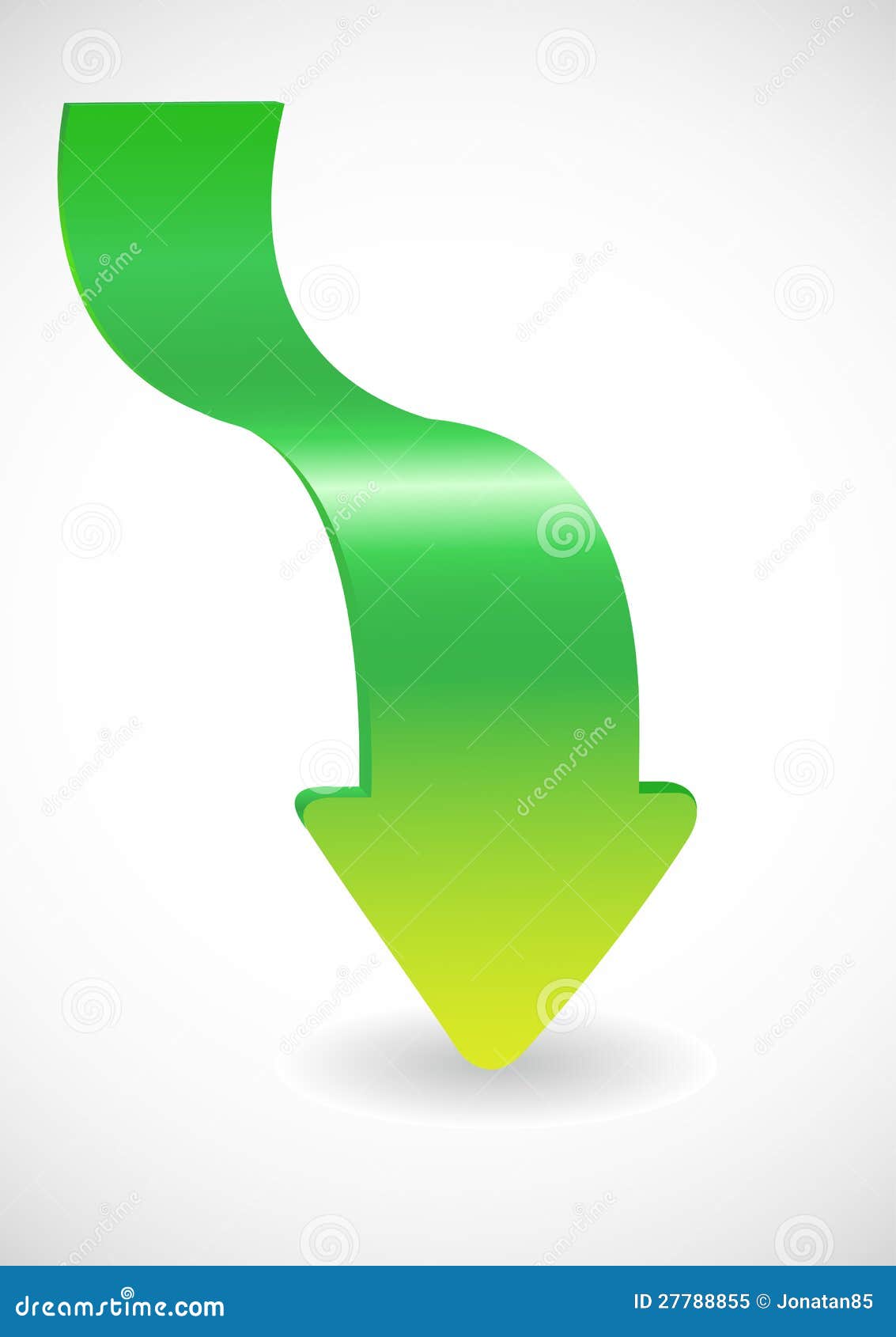 Seta verde ilustração do vetor. Ilustração de reciclar - 27788855