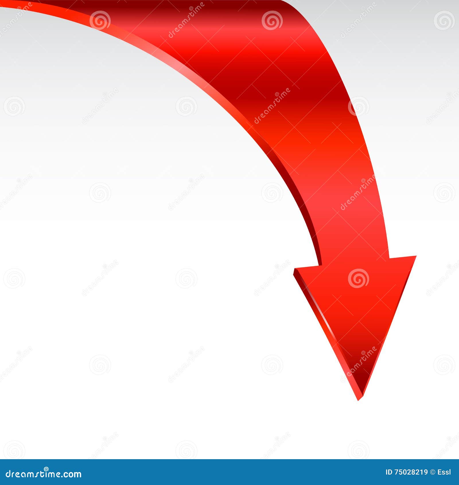 Seta Vermelha E Fundo Branco Neutro Ilustração do Vetor - Ilustração de ...