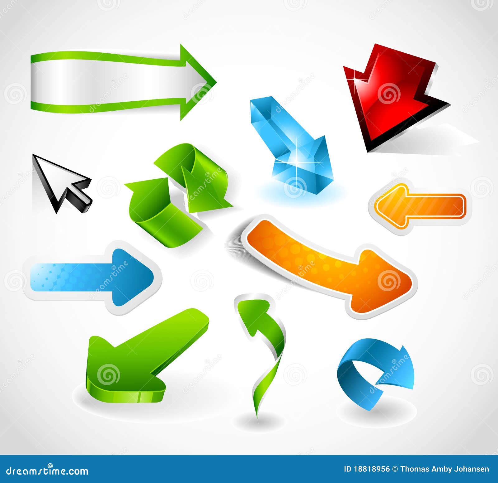 Setas Brilhantes E Coloridas Ilustração do Vetor - Ilustração de ...