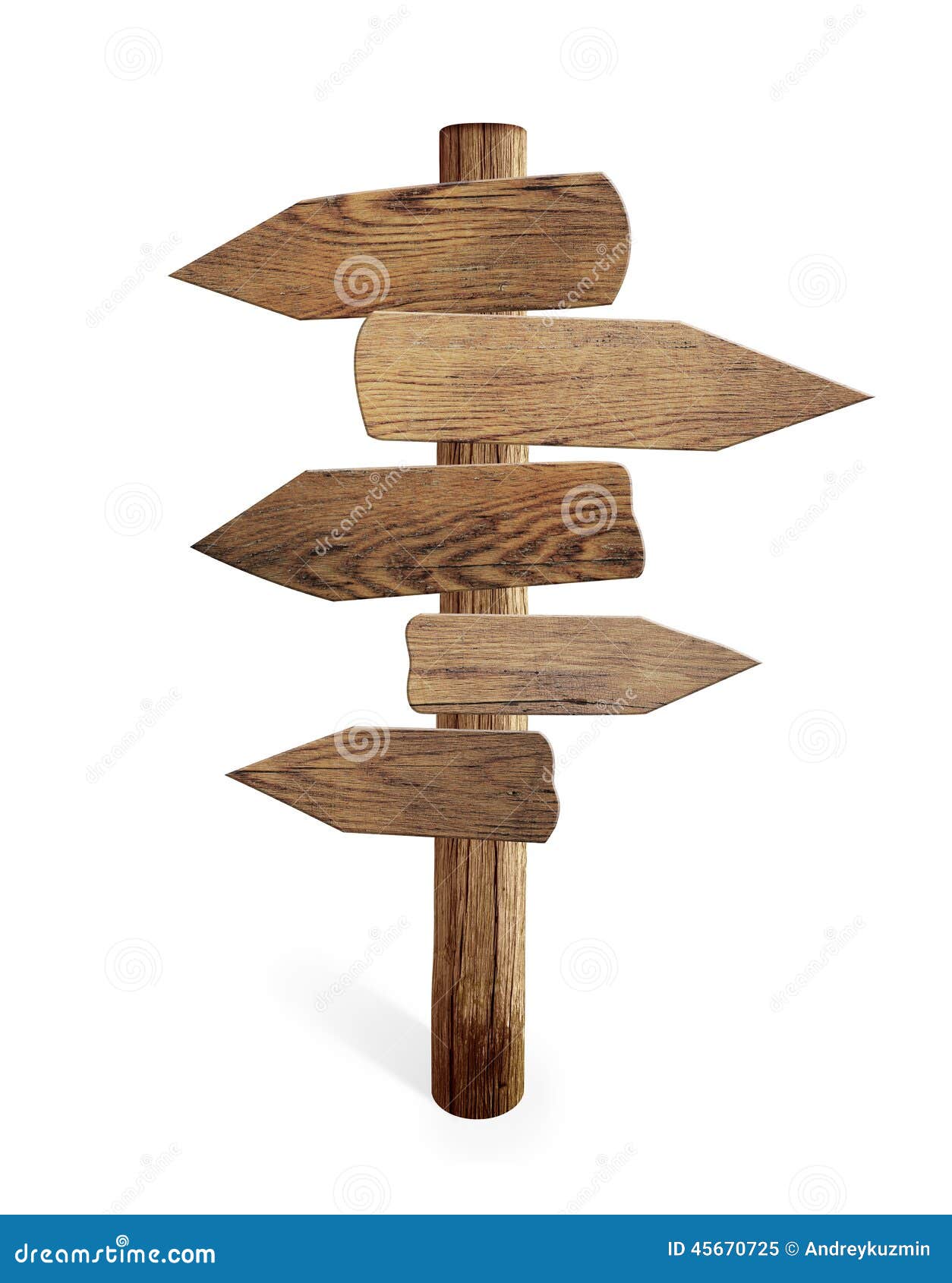 Setas De Madeira Velhas Do Sinal De Estrada Isoladas Imagem de Stock ...
