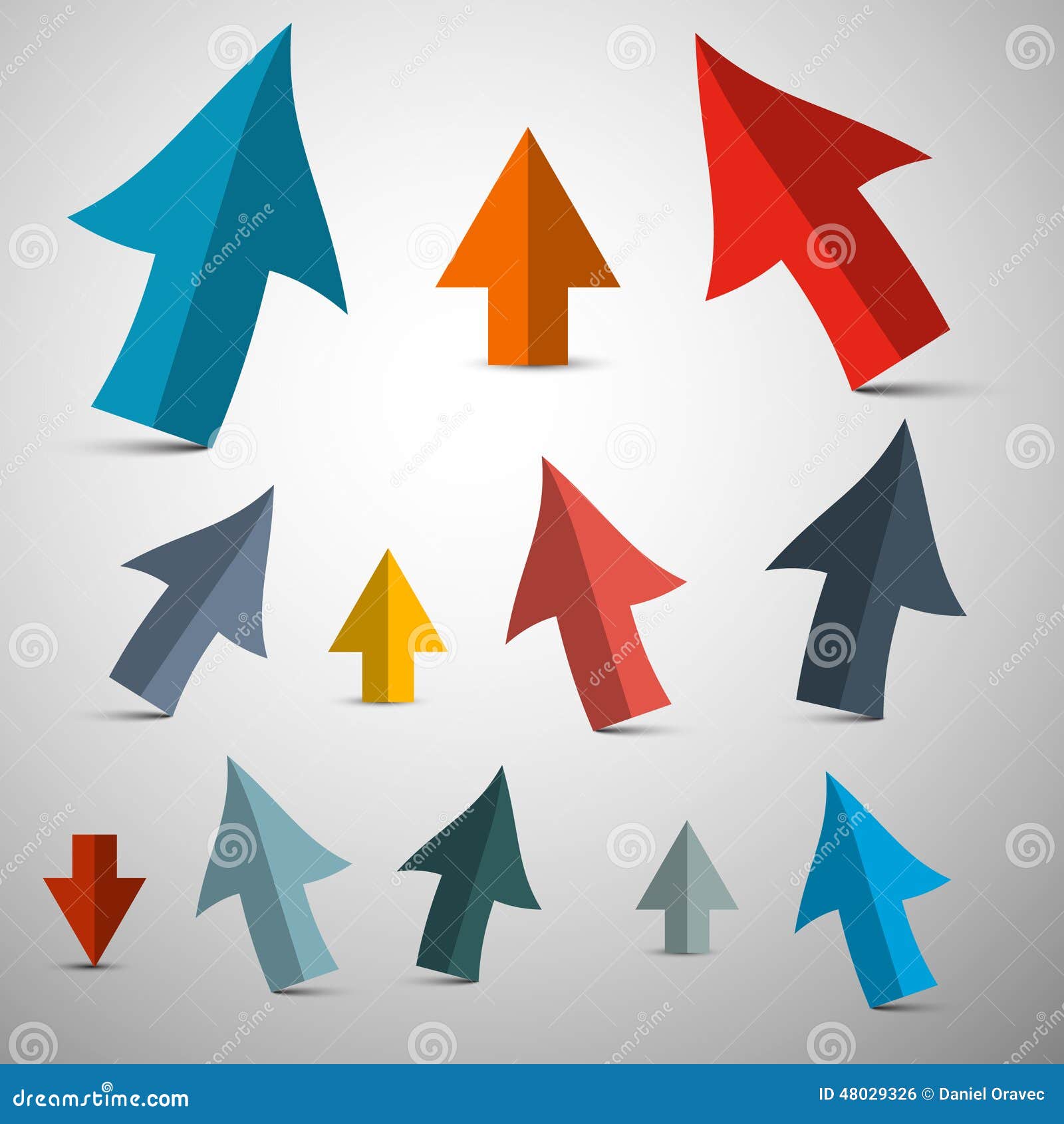 Setas De Papel Do Vetor Ajustadas Ilustração do Vetor - Ilustração de ...