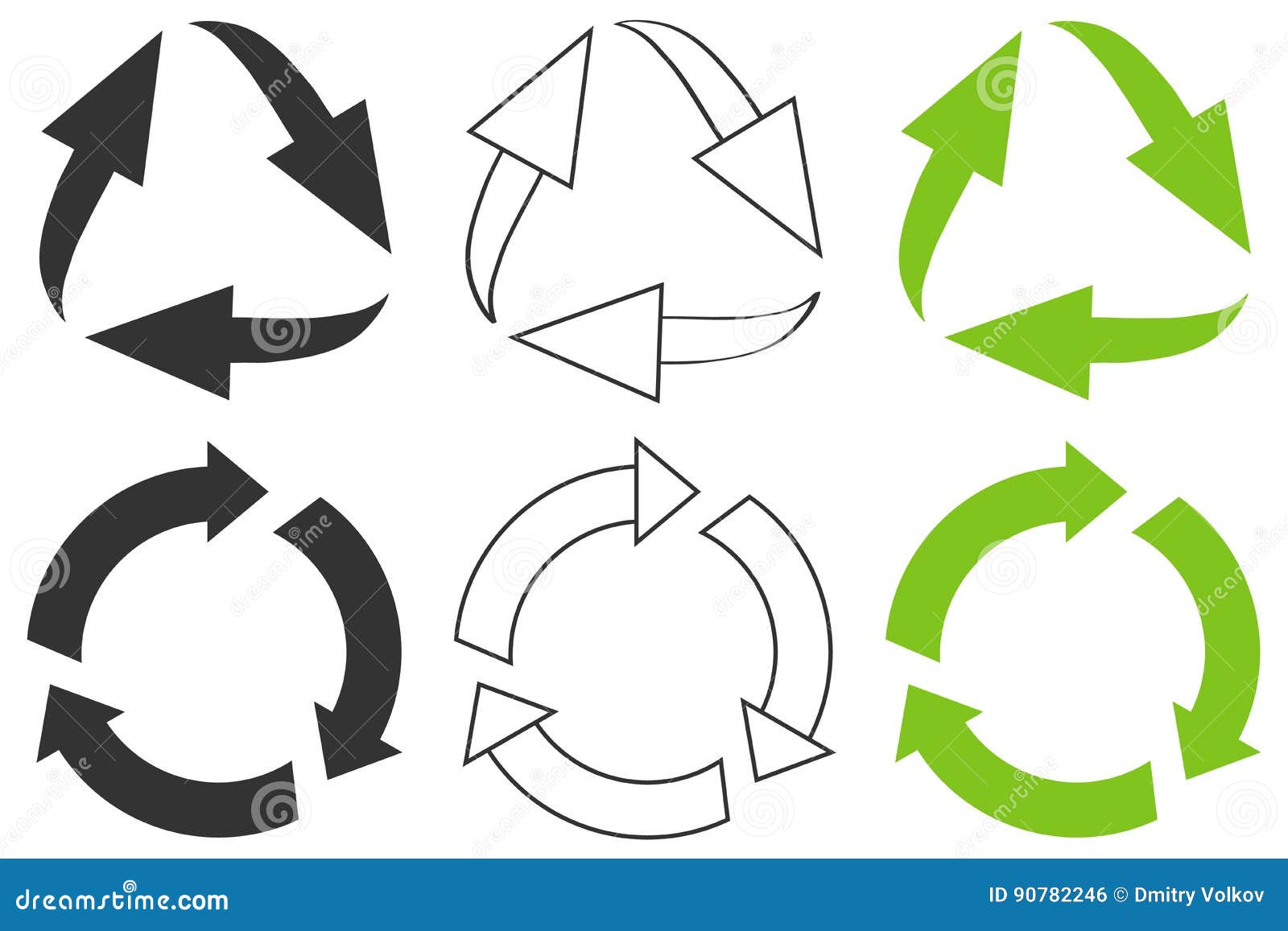 Setas em um círculo ilustração stock. Ilustração de diagrama - 90782246